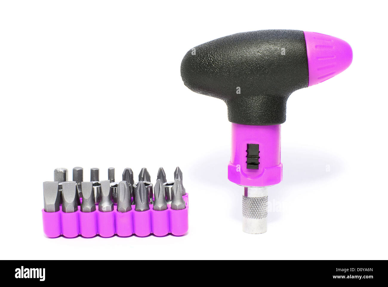Purple screwdriver set Stock Photo - Alamy