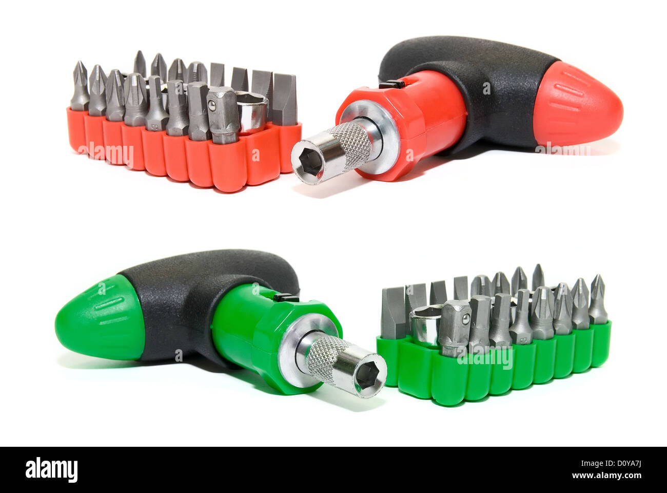 Red and green screwdriver set Stock Photo - Alamy
