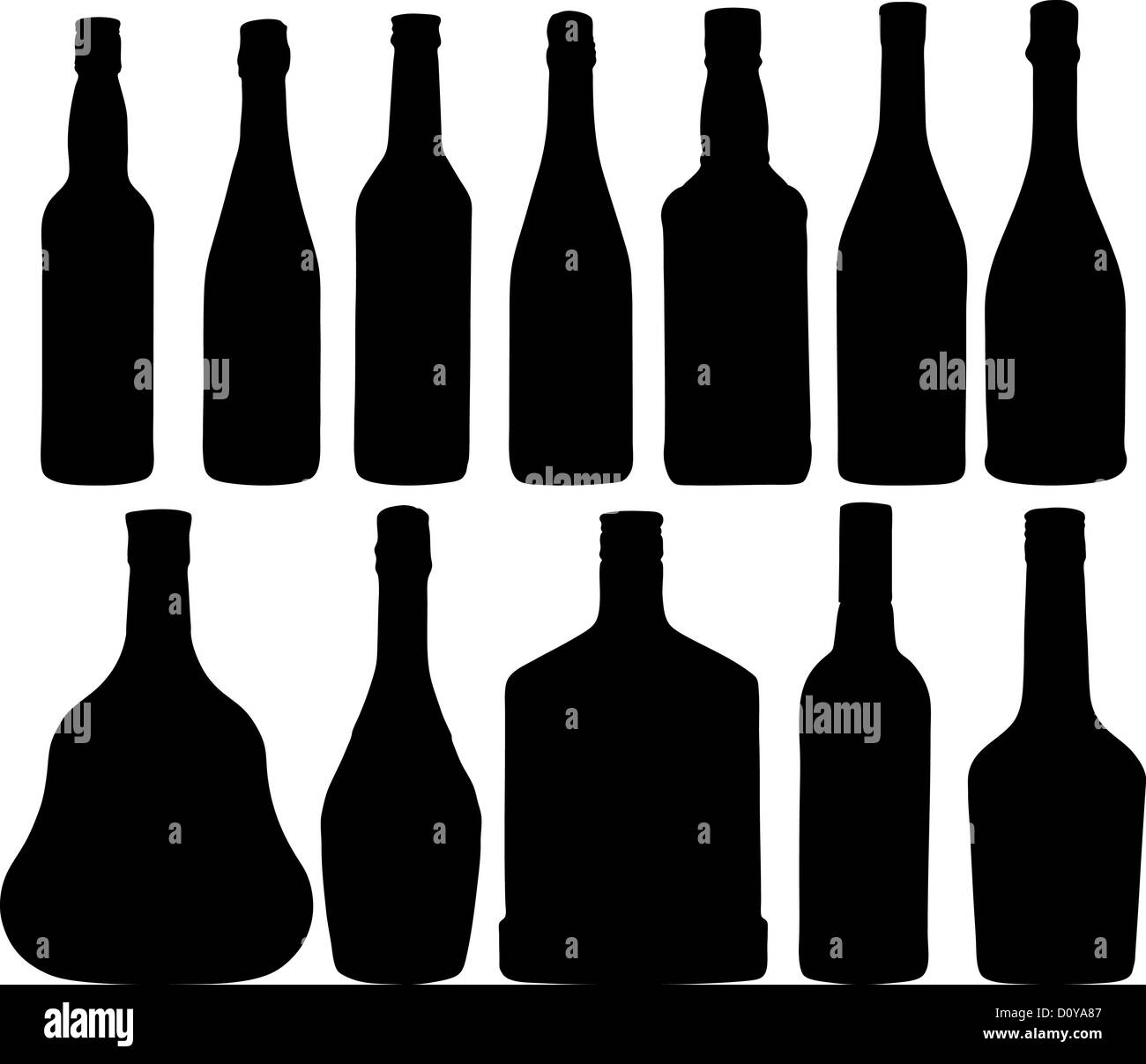 Soda empty glass bottles Black and White Stock Photos & Images - Alamy