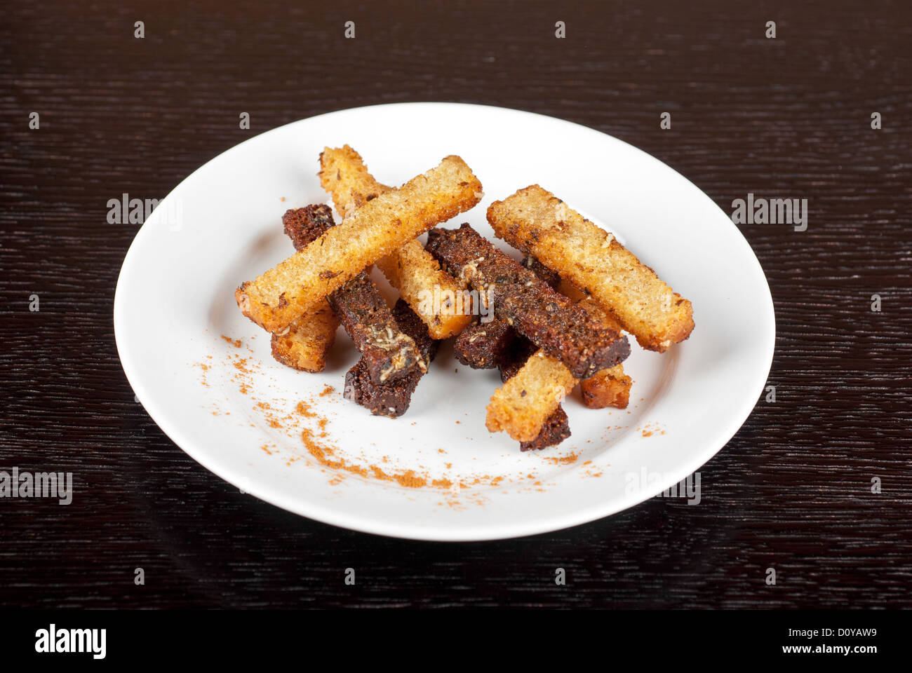 Rusk with garlic Stock Photo - Alamy