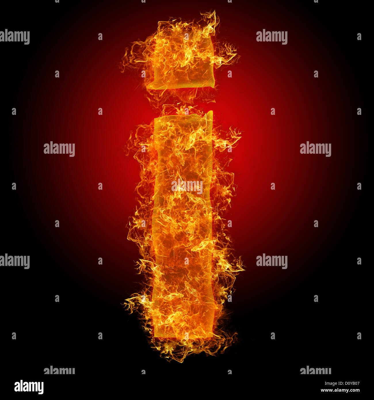 Fire small letter I Stock Photo - Alamy