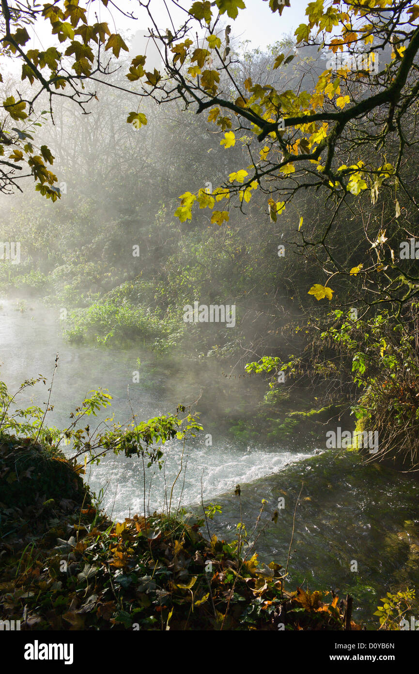 Rising mist stream river hi-res stock photography and images - Alamy