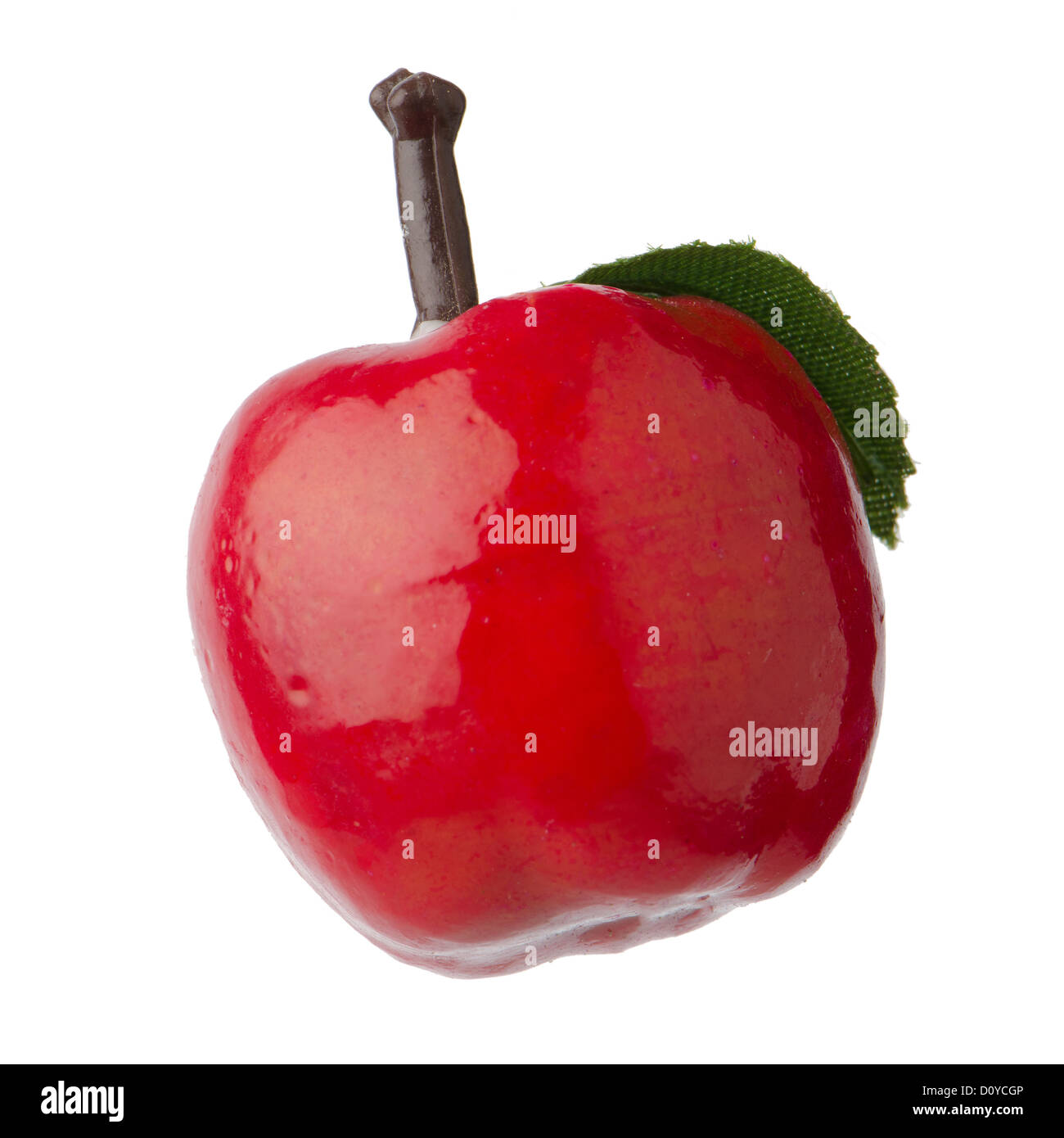 Christmas red apple decoration bauble hanging Isolated on white ...