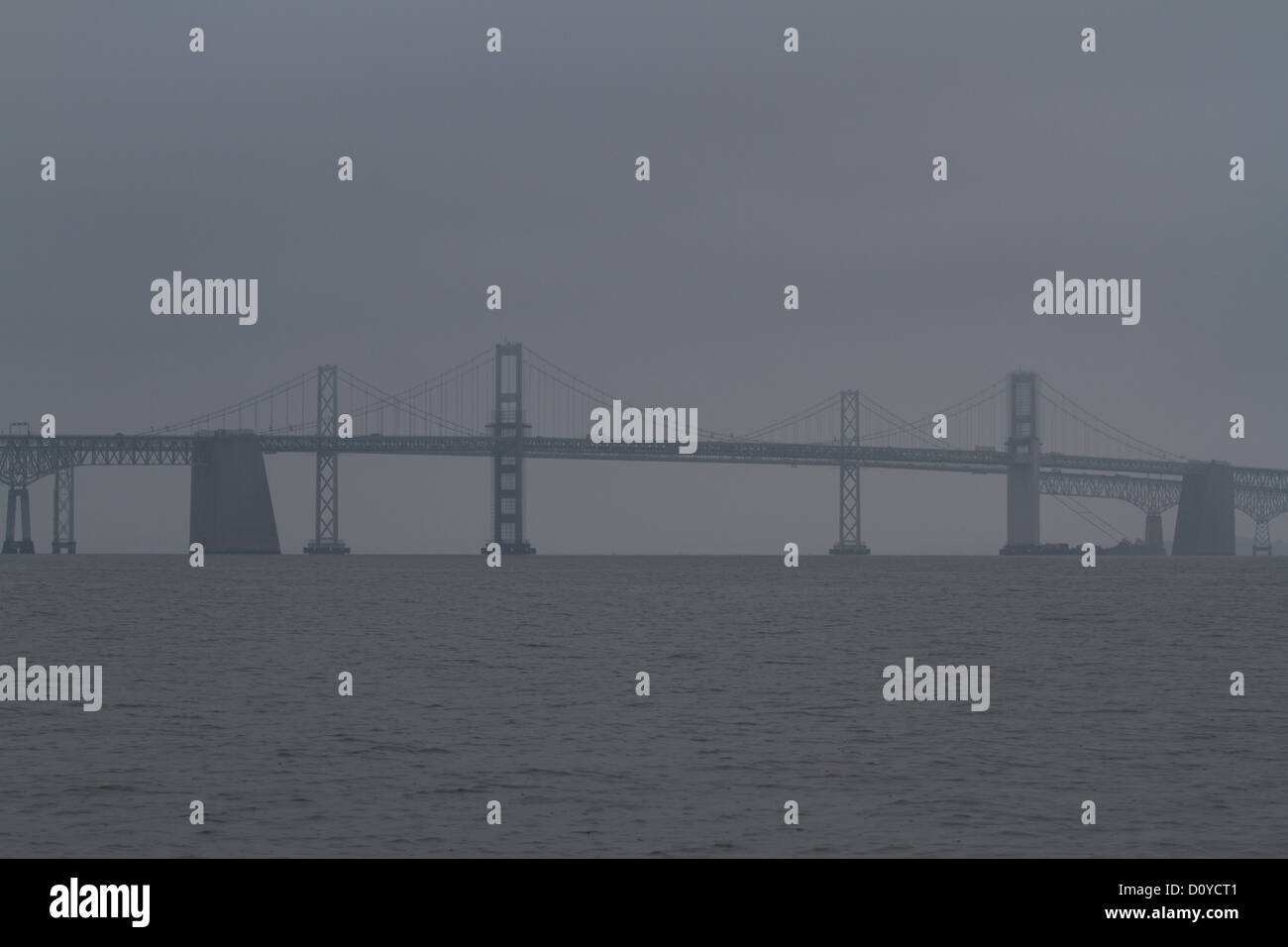 Bridge in the Mist Stock Photo - Alamy