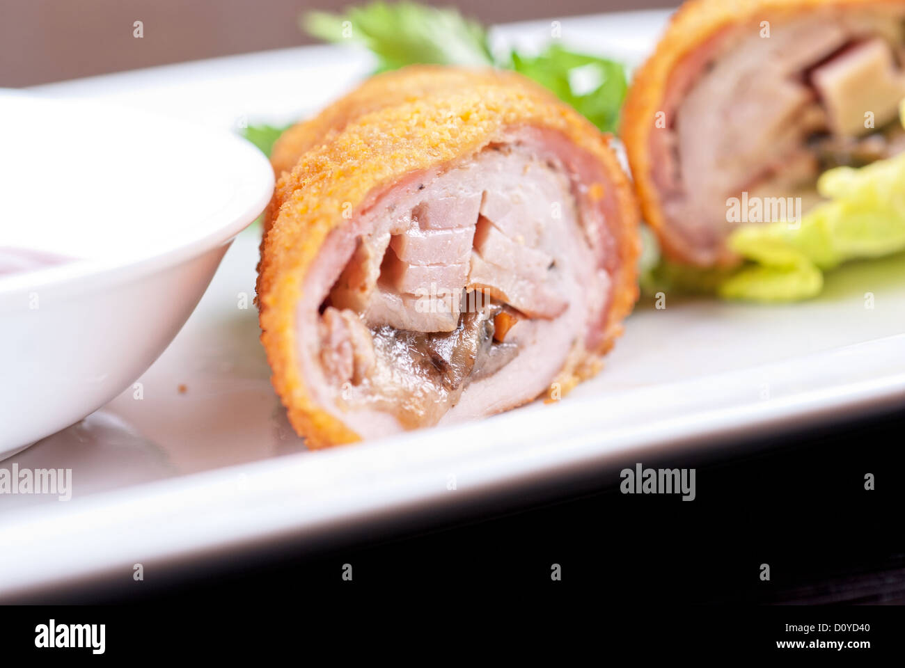 rolls from pork meat Stock Photo - Alamy