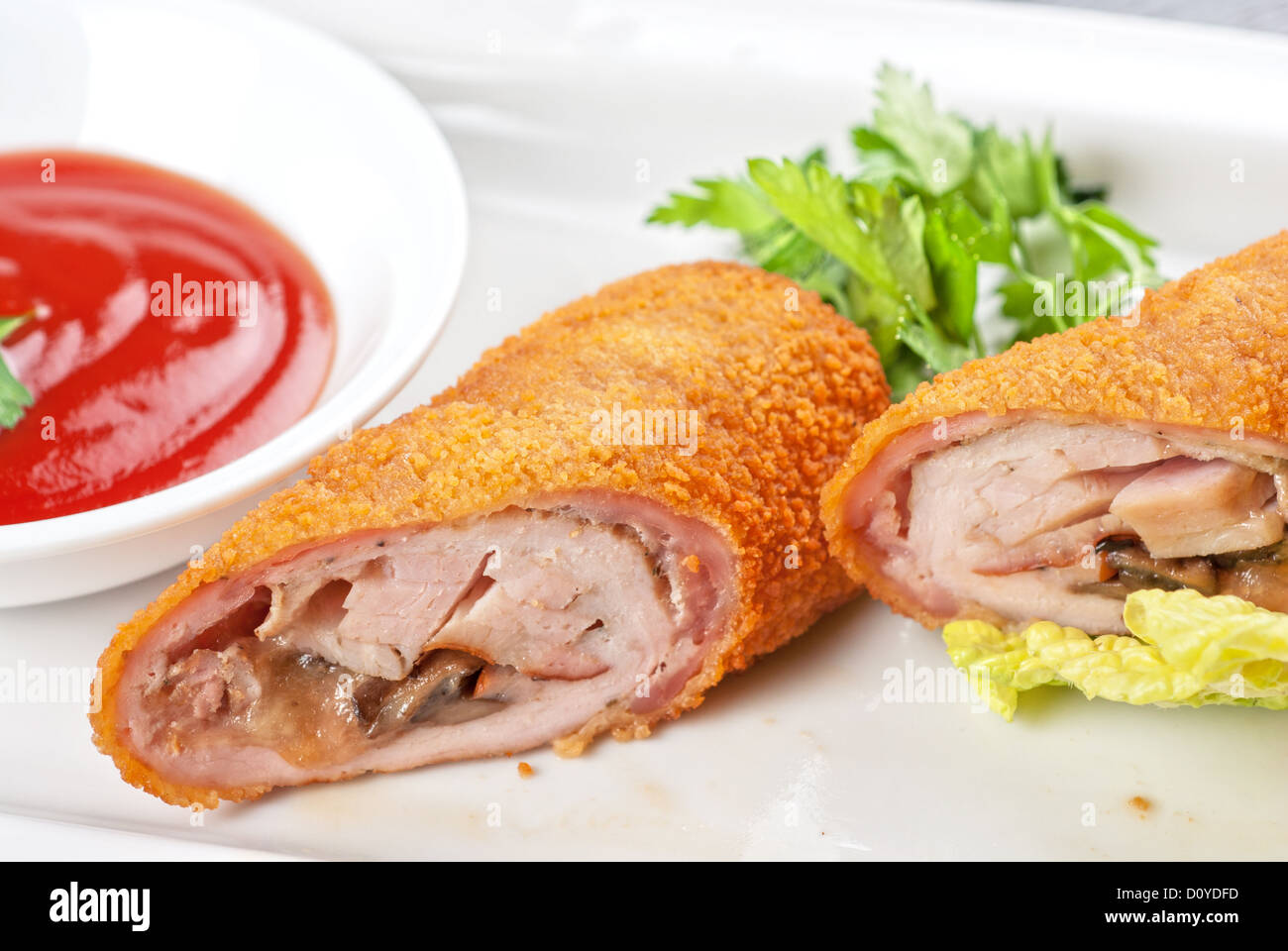 rolls from pork meat Stock Photo - Alamy