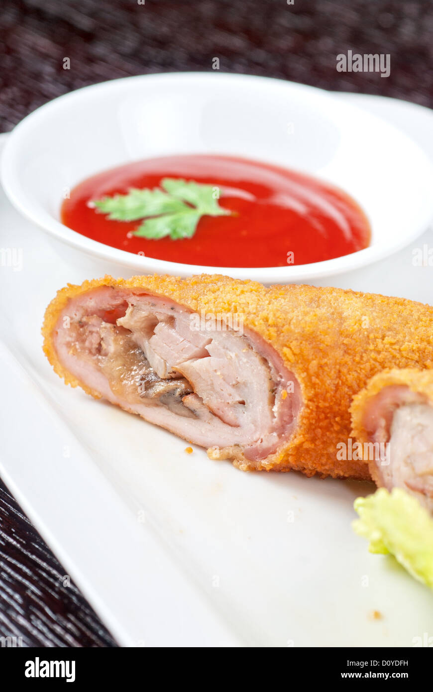 rolls from pork meat Stock Photo - Alamy