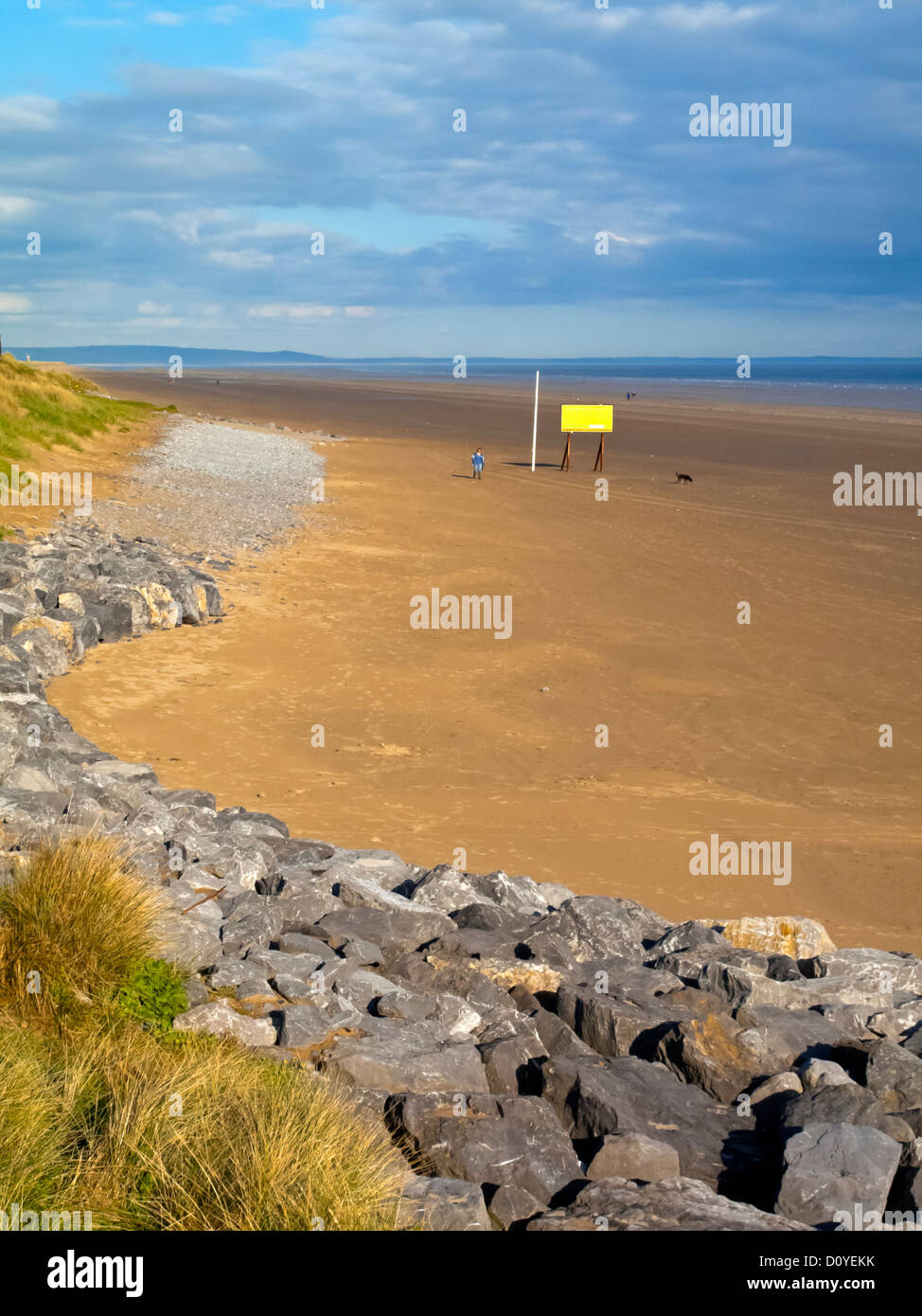 The beach at Pendine Sands in Carmarthenshire South Wales UK where the ...