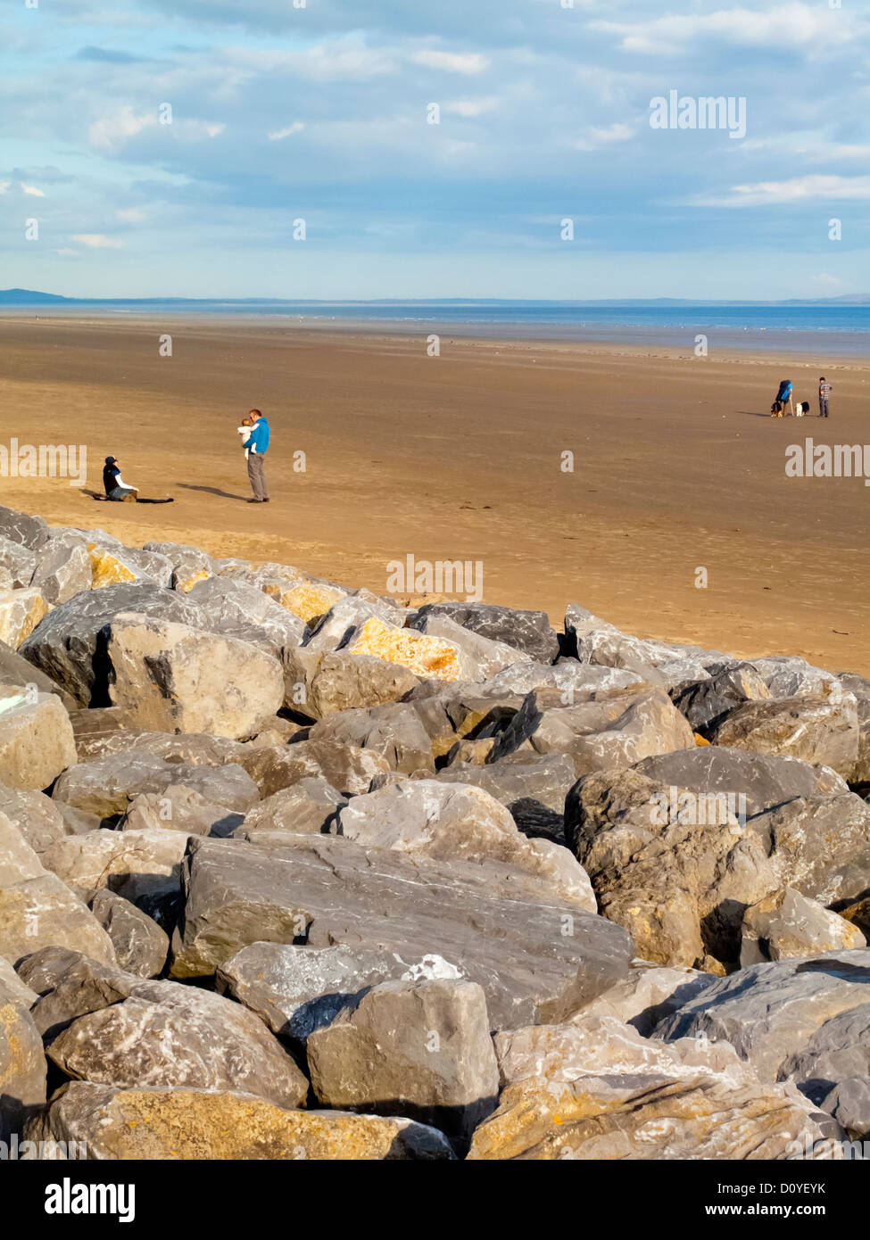 The beach at Pendine Sands in Carmarthenshire South Wales UK where the ...