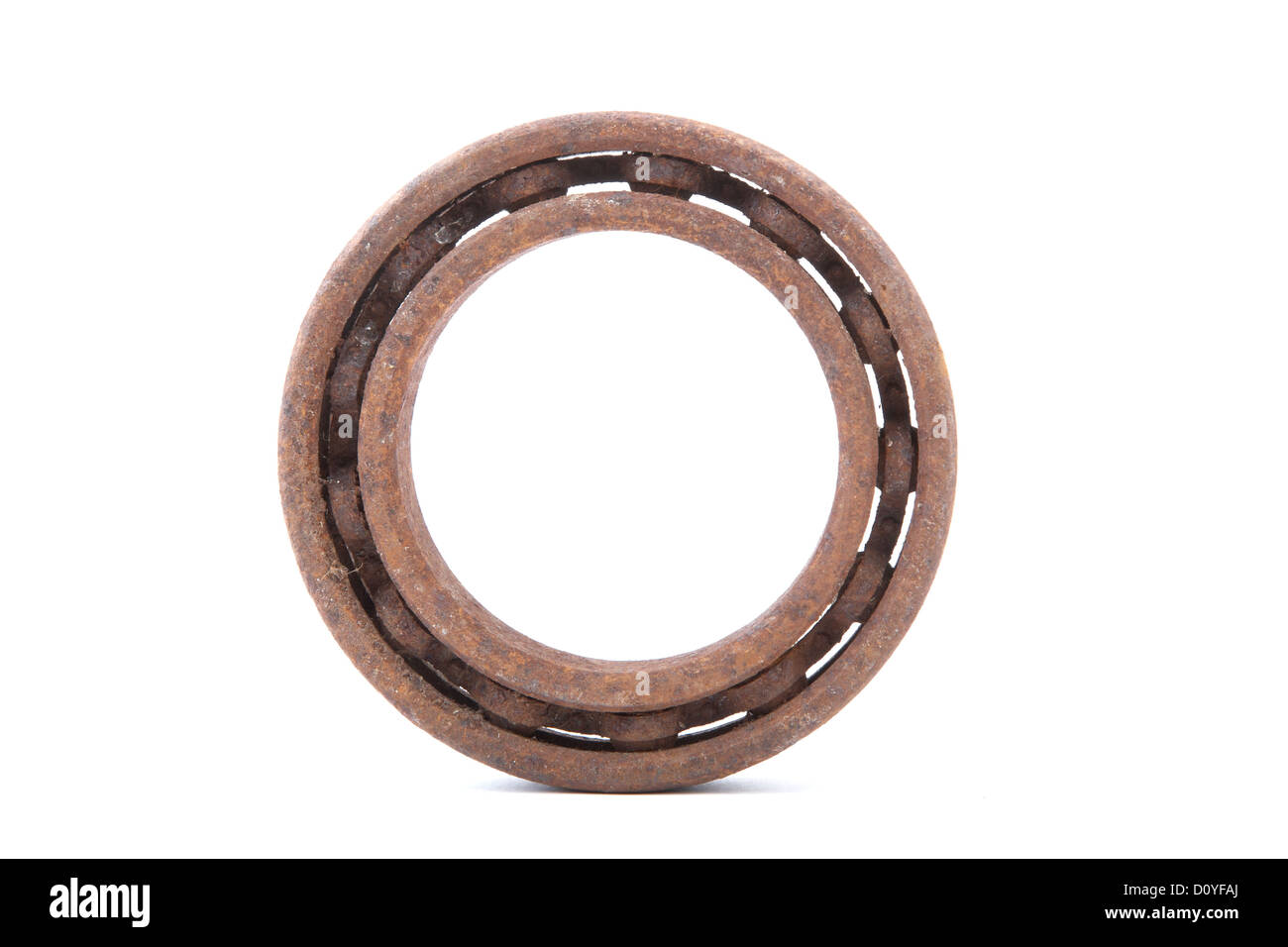 Rusty ball bearing on a white background Stock Photo - Alamy