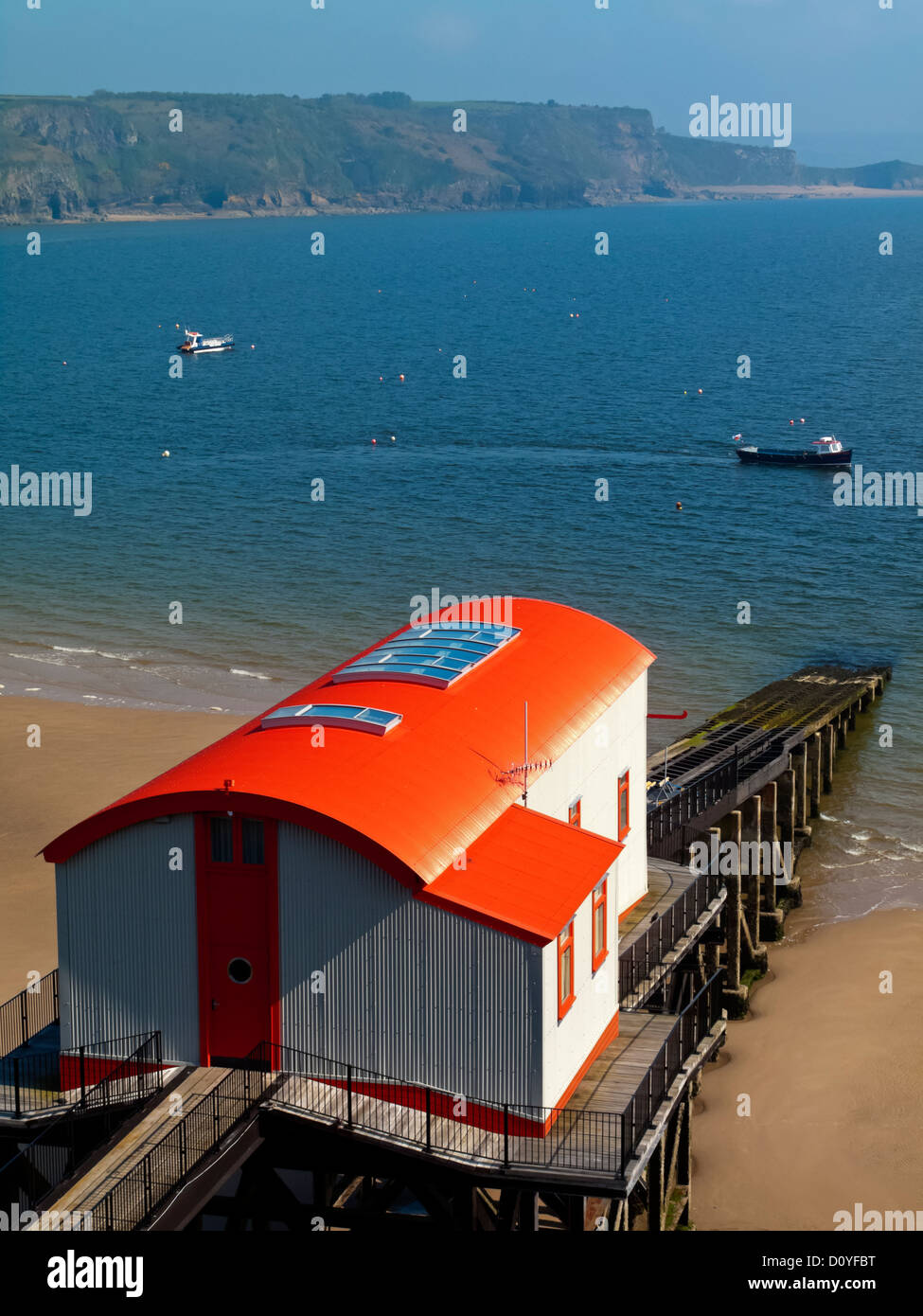The Old RNLI Lifeboat Station at Tenby Harbour Pembrokeshire South ...