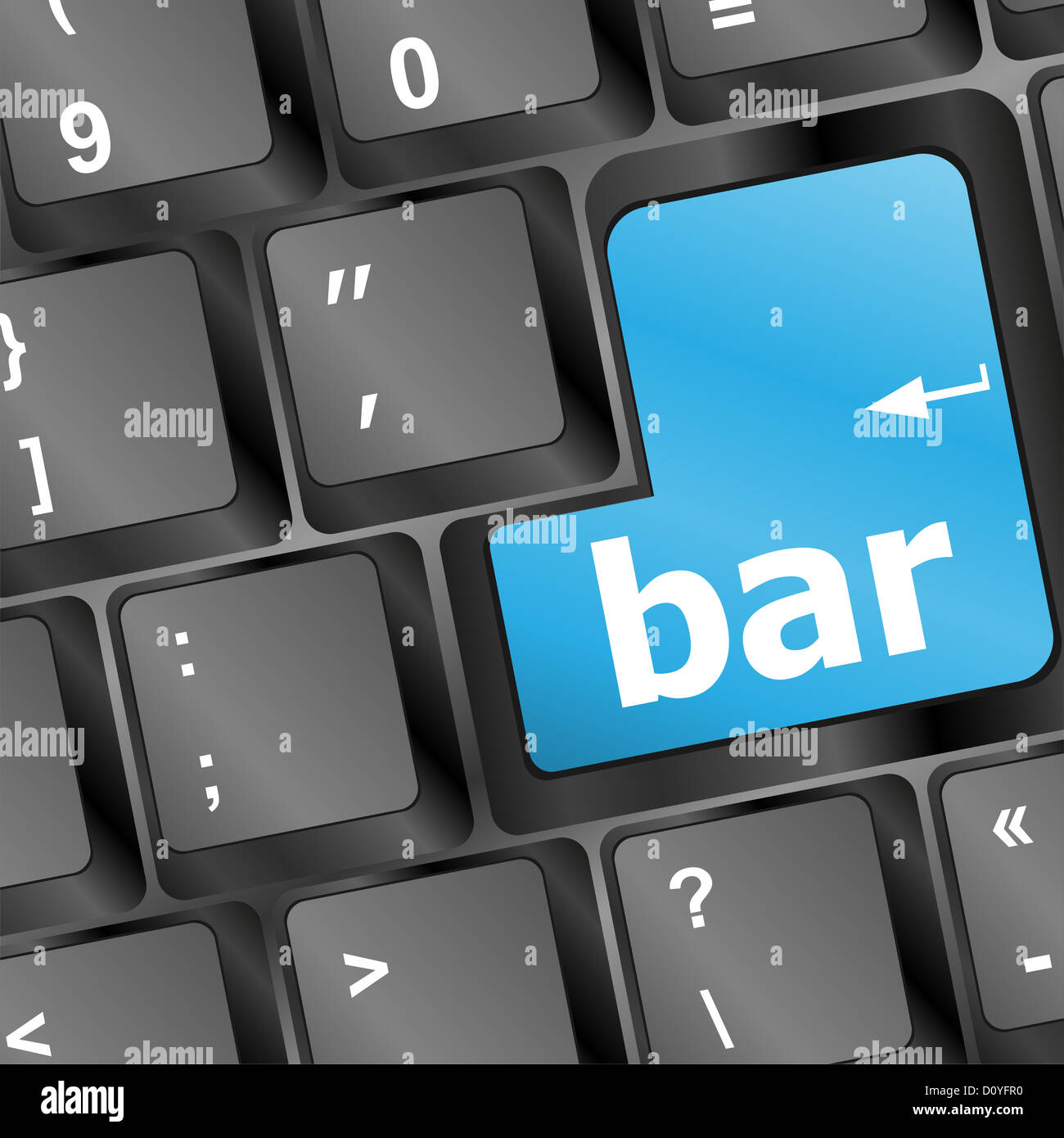 bar button on the digital keyboard Stock Photo - Alamy