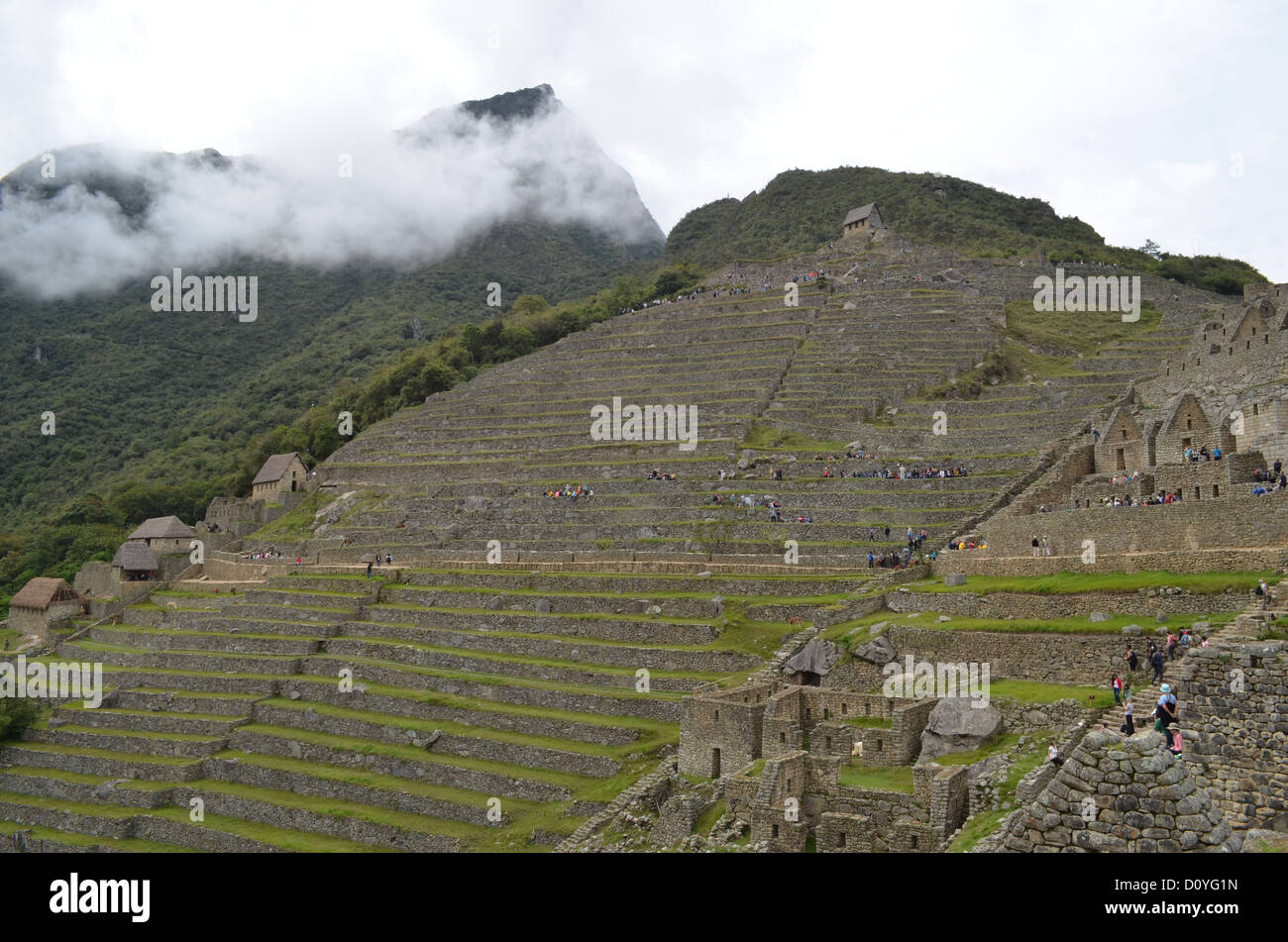 Inca Stone Terracing at Machu Picchu, Cusco, Peru Stock Photo - Alamy