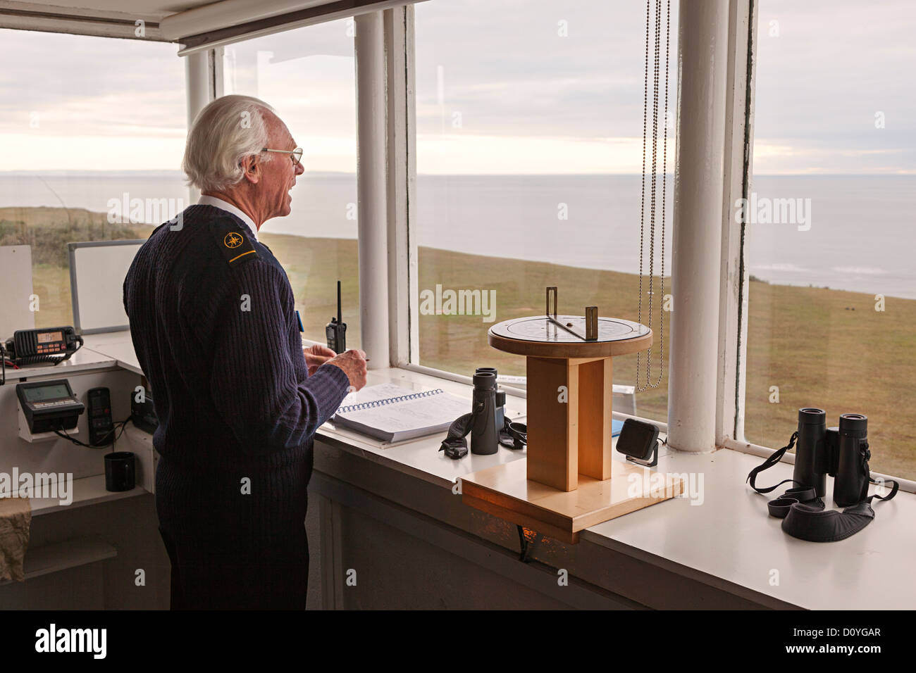 Coastguard lookout station for Worm's Head at Rhossili, Gower, Wales ...