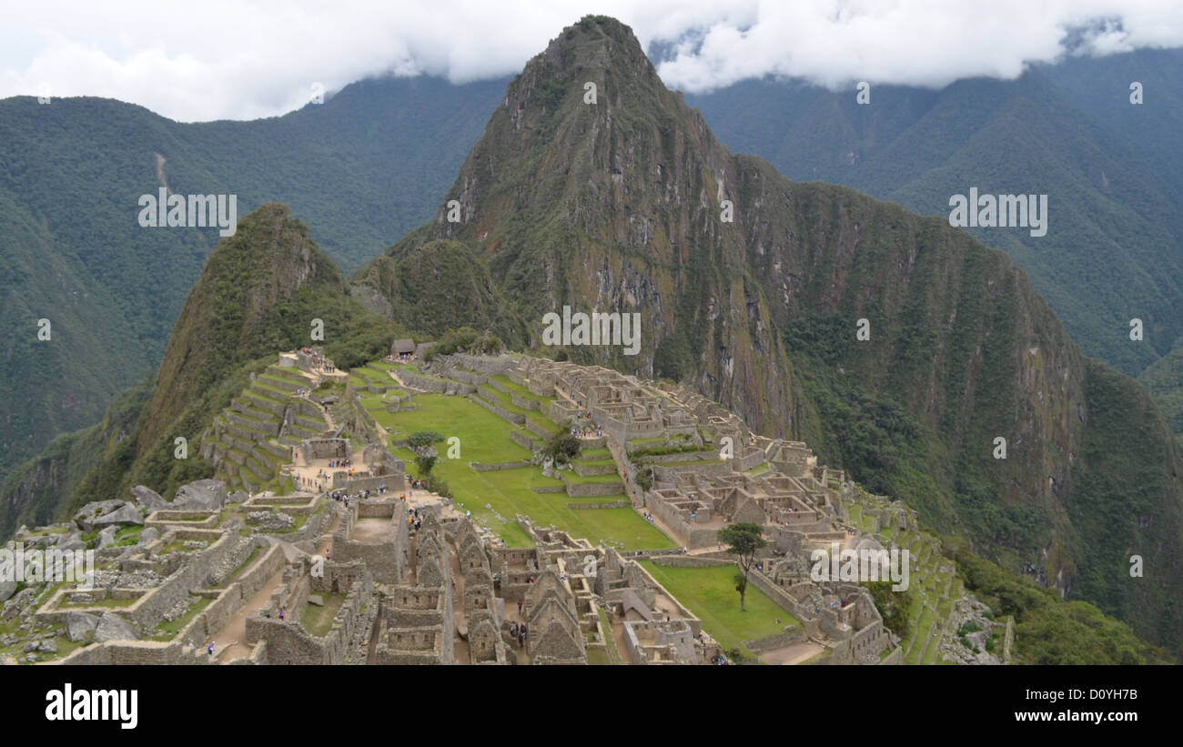 Machu Picchu, Peru. One of the new seven wonders of the world Stock ...