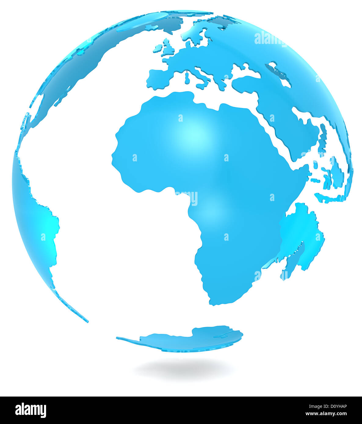 Blue Planet. Abstract 3d Blue Earth model. Isolated Stock Photo - Alamy