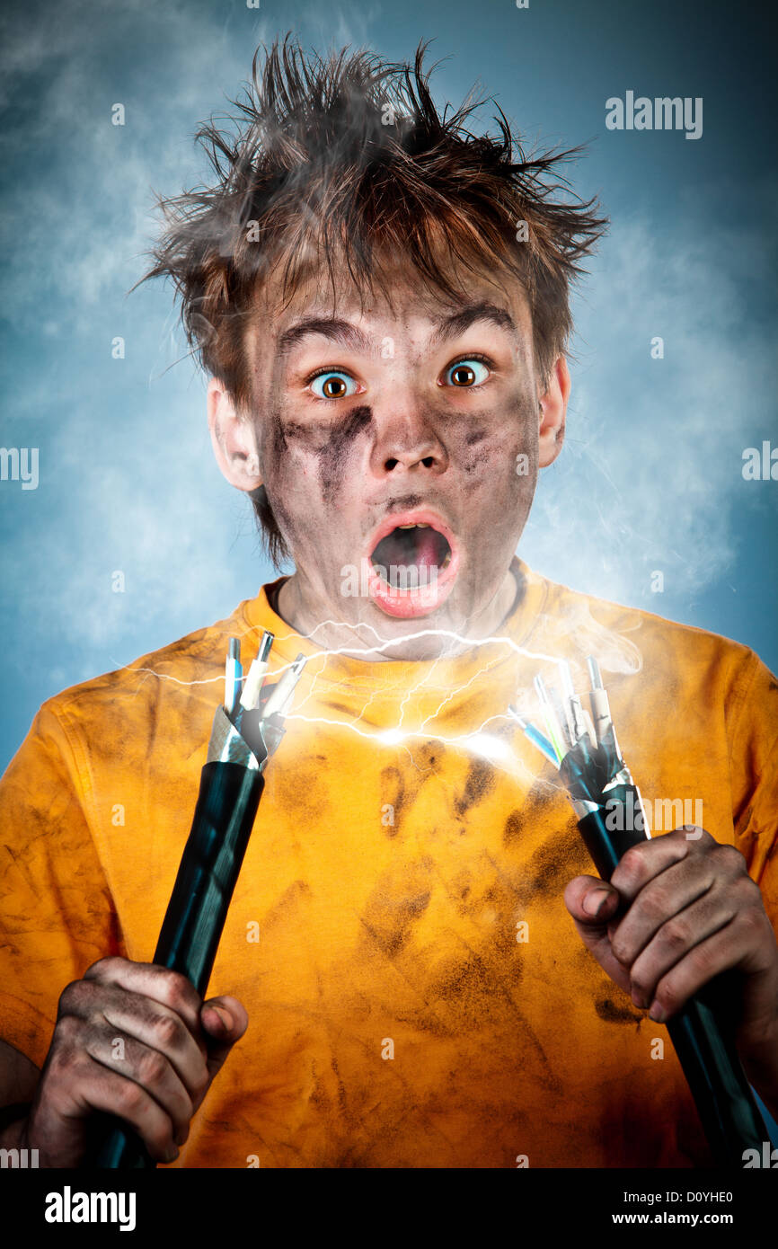Electric shock person hi-res stock photography and images - Alamy