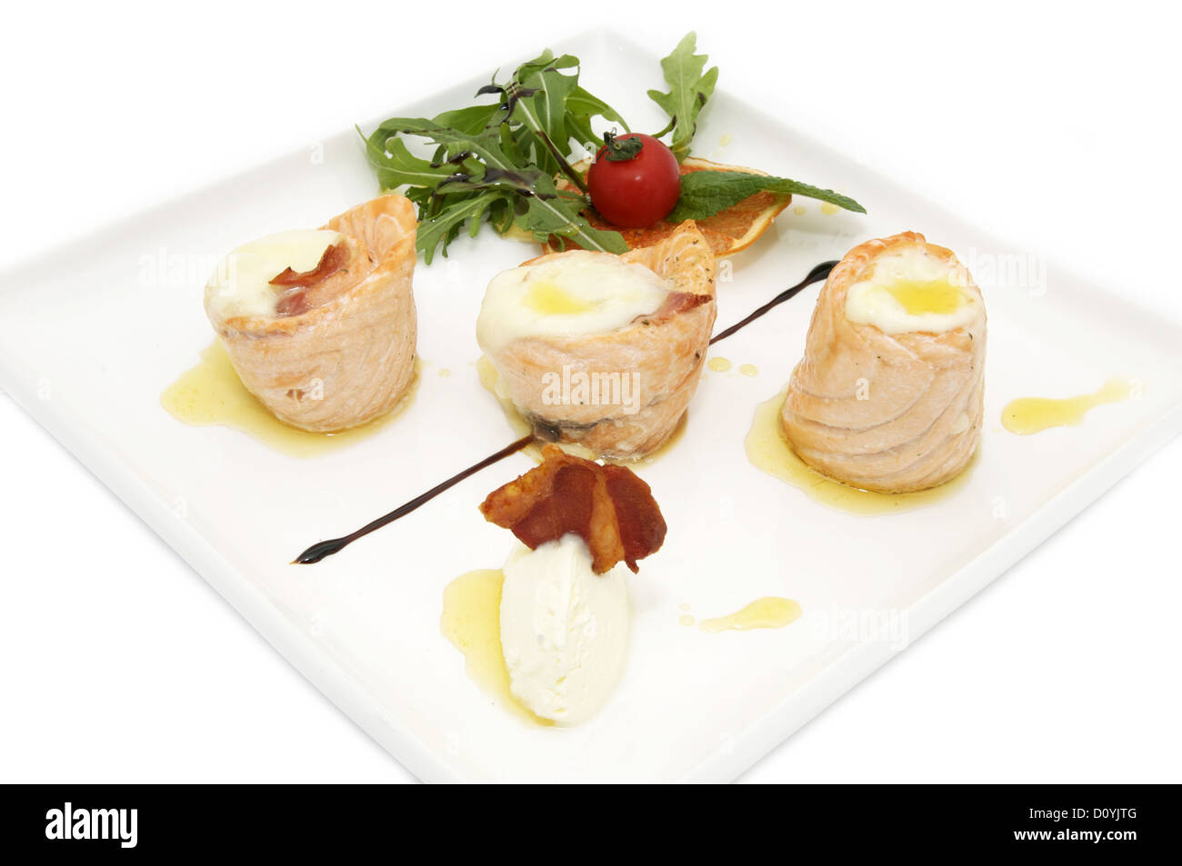 grilled fish with herbs Stock Photo - Alamy