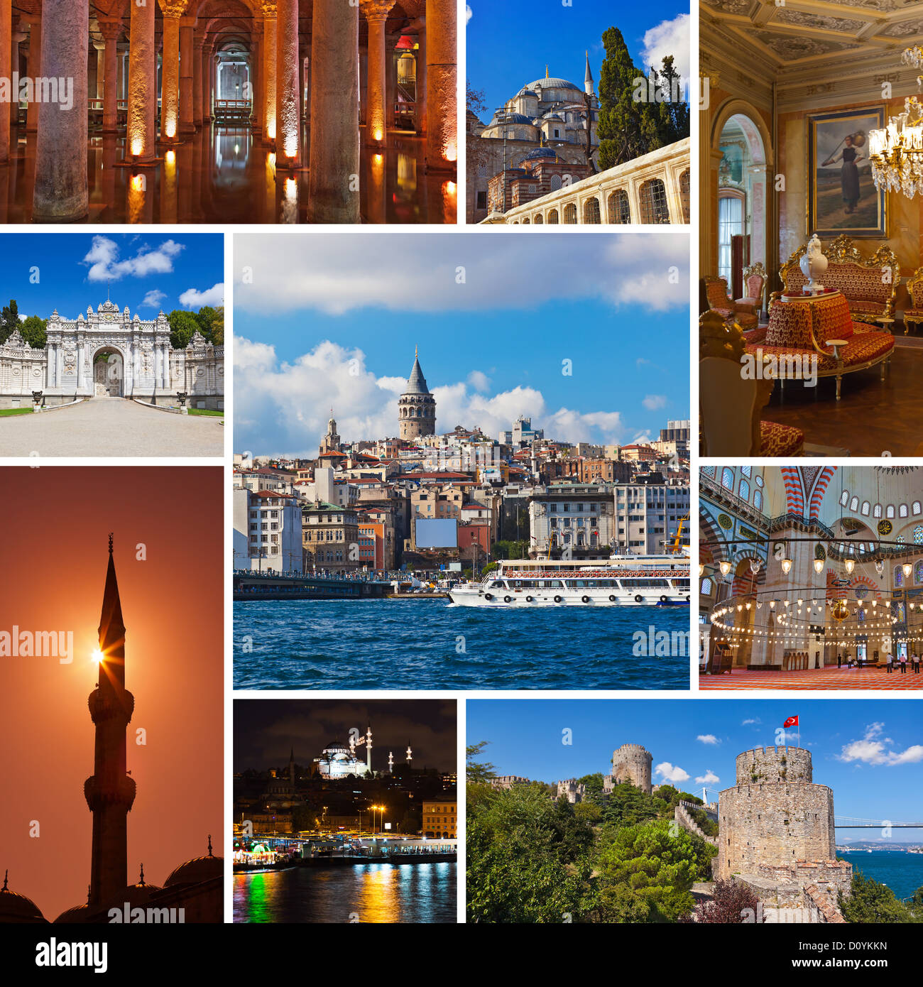 Collage of Istanbul Turkey images Stock Photo - Alamy