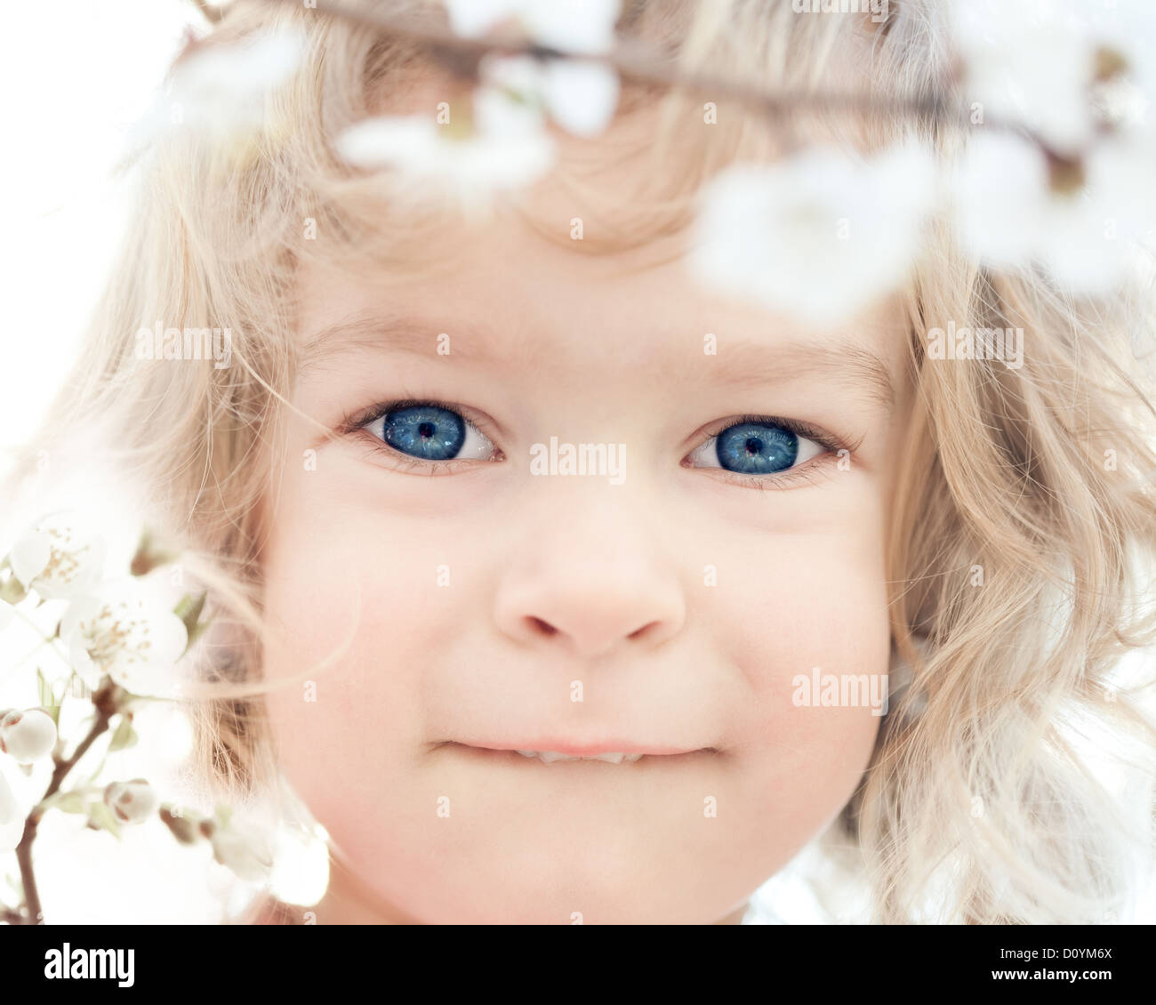 Baby in spring Stock Photo - Alamy