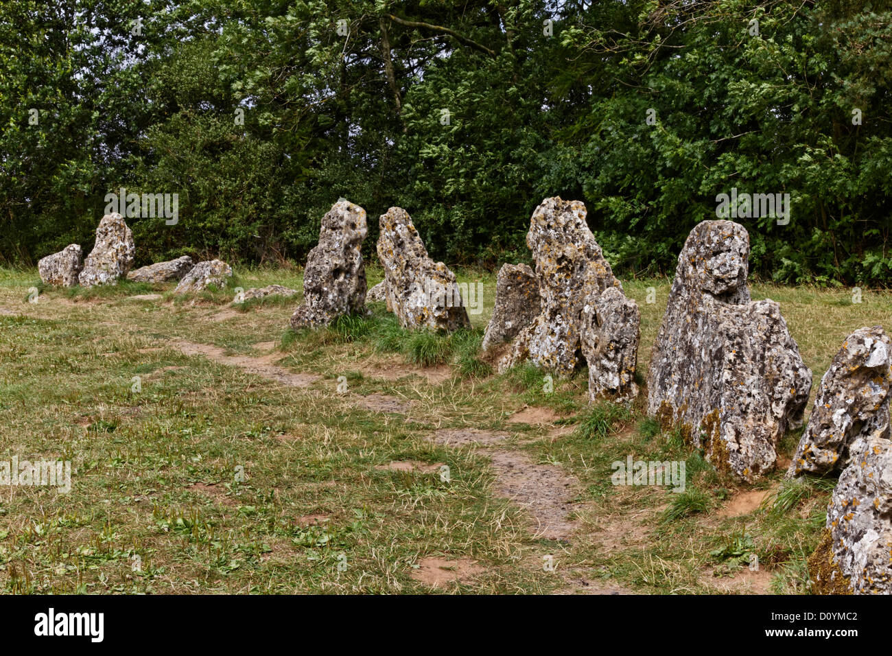 The Rollright King's Men stone circle, Oxfordshire, England Stock Photo ...