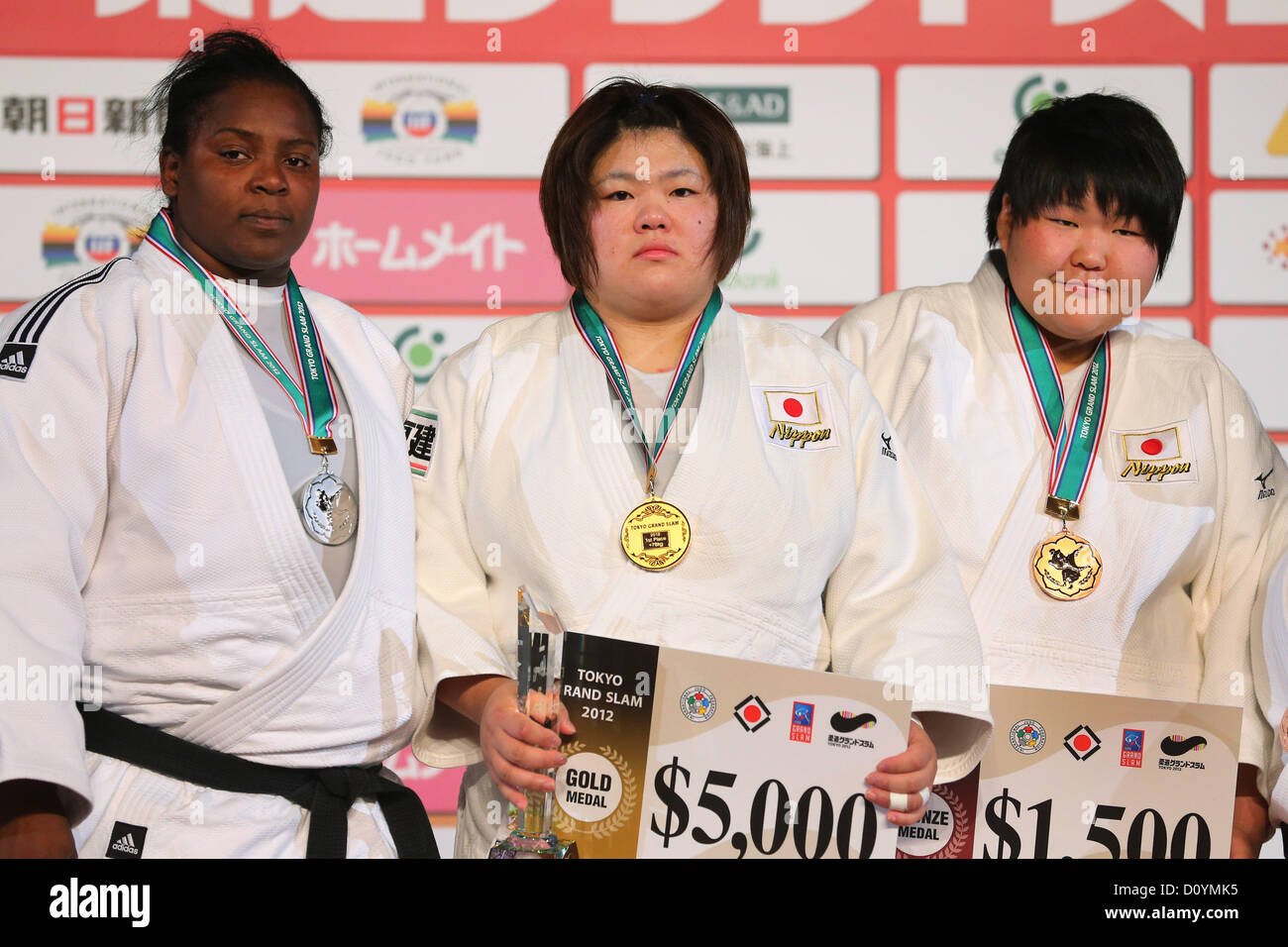 Tokyo, Japan. 2nd December 2012. (L to R) Idalys Ortiz (CUB), Megumi Tachimoto (JPN), Sara ...