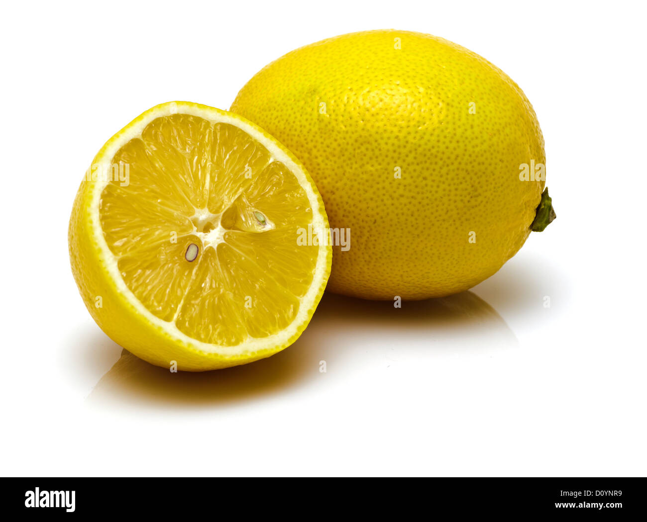 Two whole lemons Cut Out Stock Images & Pictures - Alamy