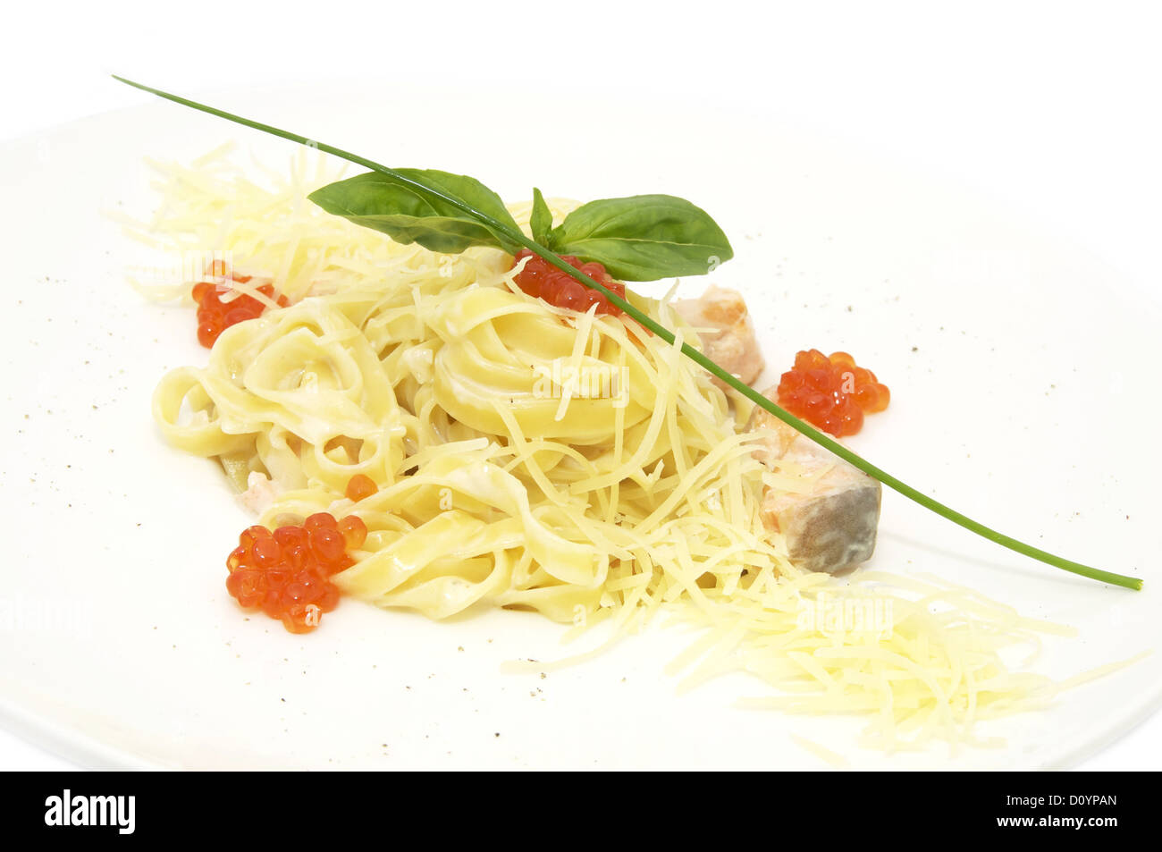 spaghetti with caviar Stock Photo - Alamy