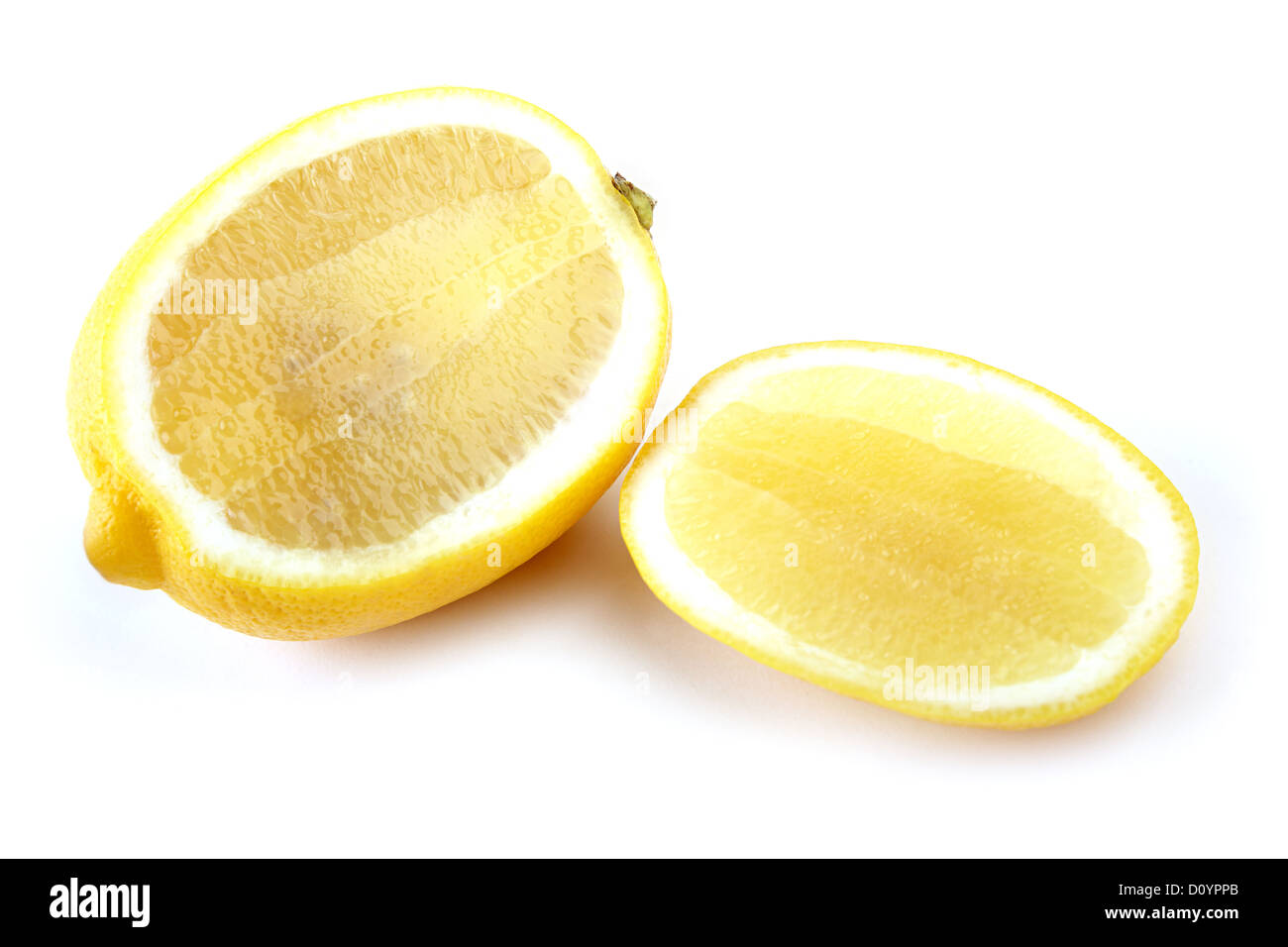 The cut lemon isolated Stock Photo - Alamy