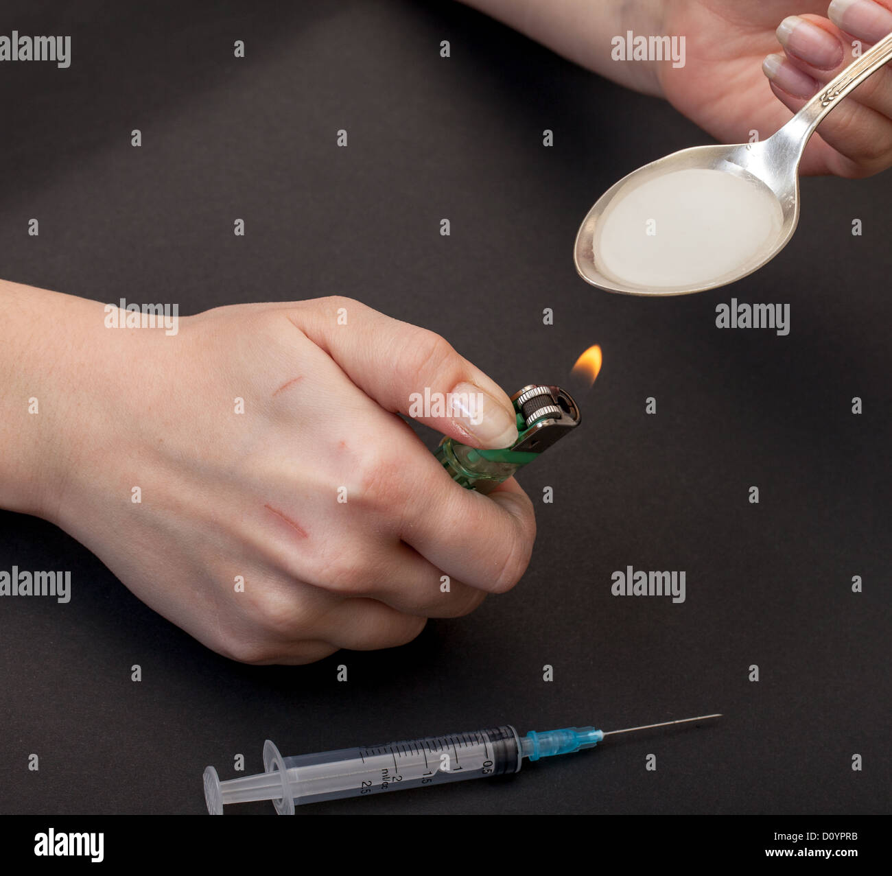 Drugs addict activities Stock Photo - Alamy