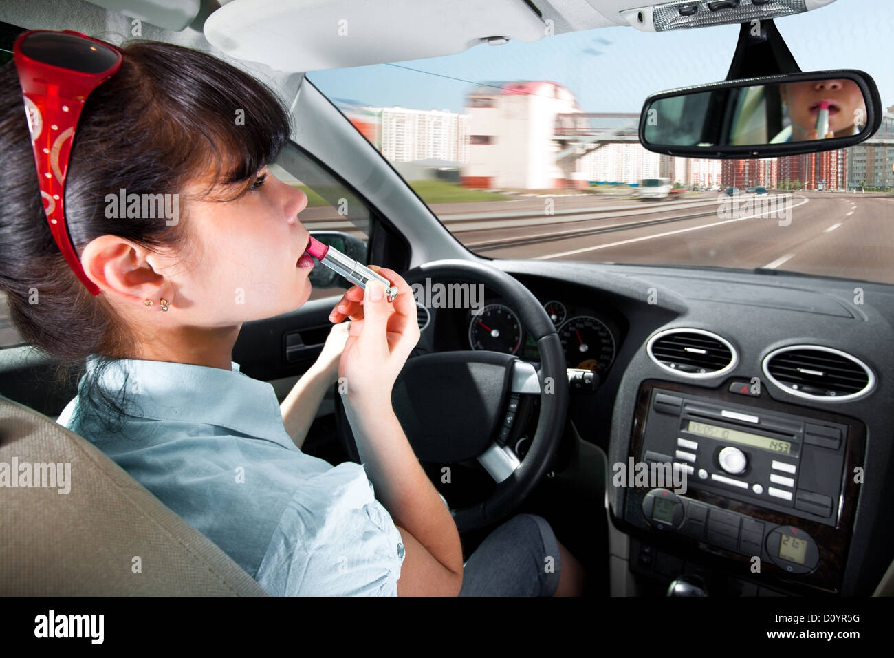Driving a car Stock Photo - Alamy