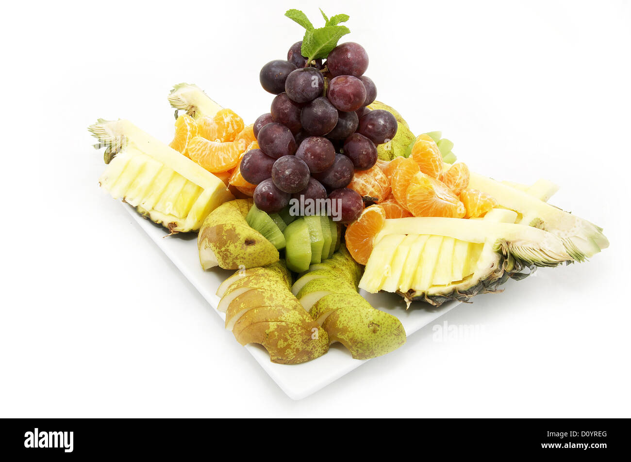 plate of sliced fruit Stock Photo - Alamy