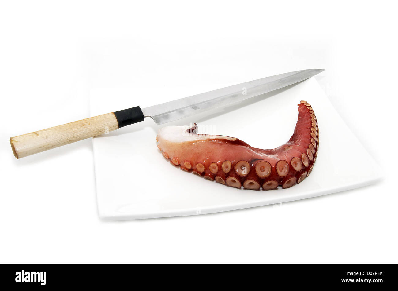 a piece of octopus Stock Photo - Alamy