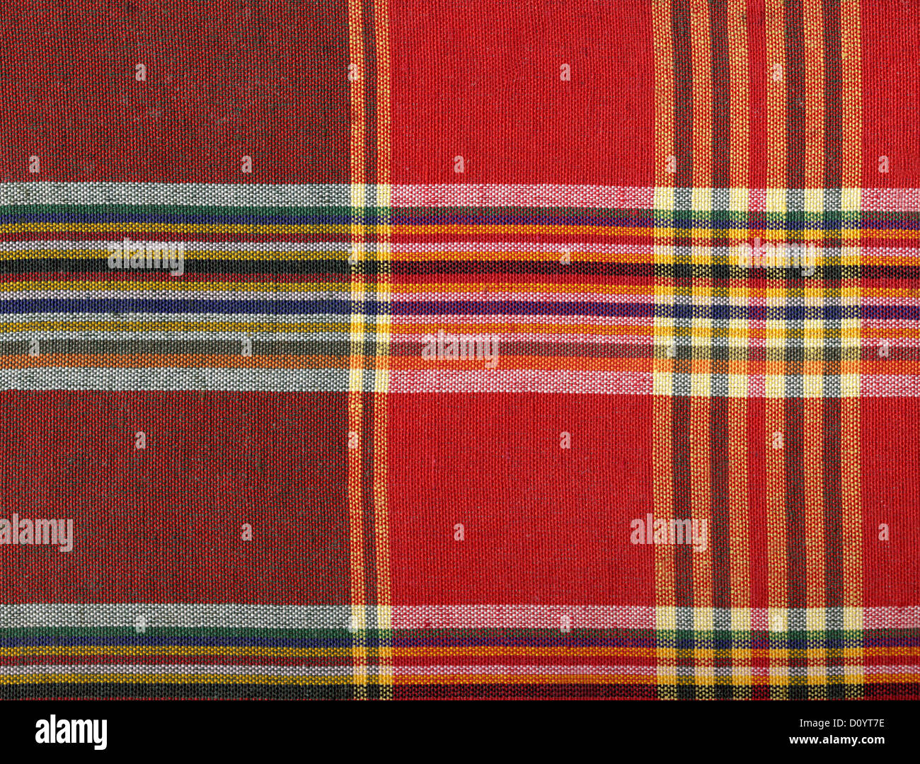 Red and yellow square fabric pattern background Stock Photo - Alamy