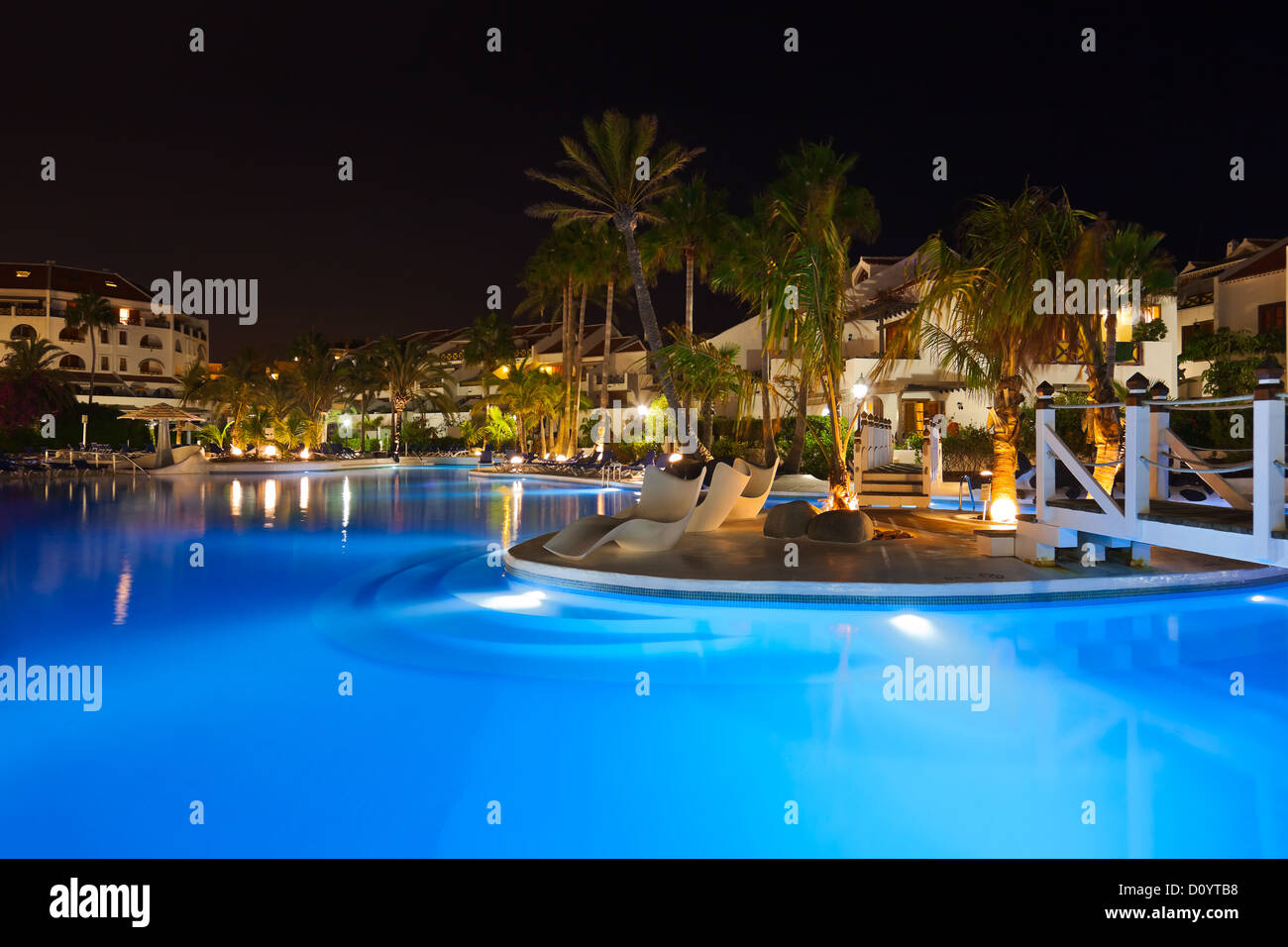 Water pool at night Stock Photo - Alamy