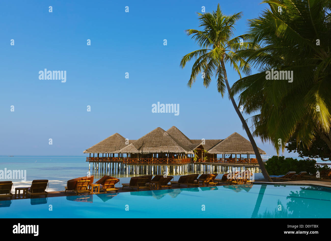 Water cafe and pool Stock Photo - Alamy