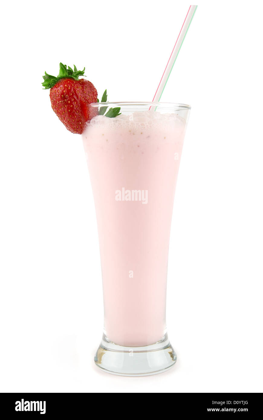 fresh strawberry milkshake Stock Photo - Alamy