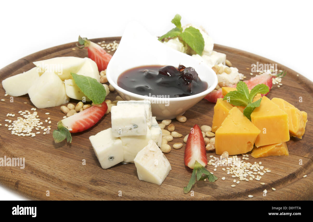 Variety cheese plate hi-res stock photography and images - Alamy