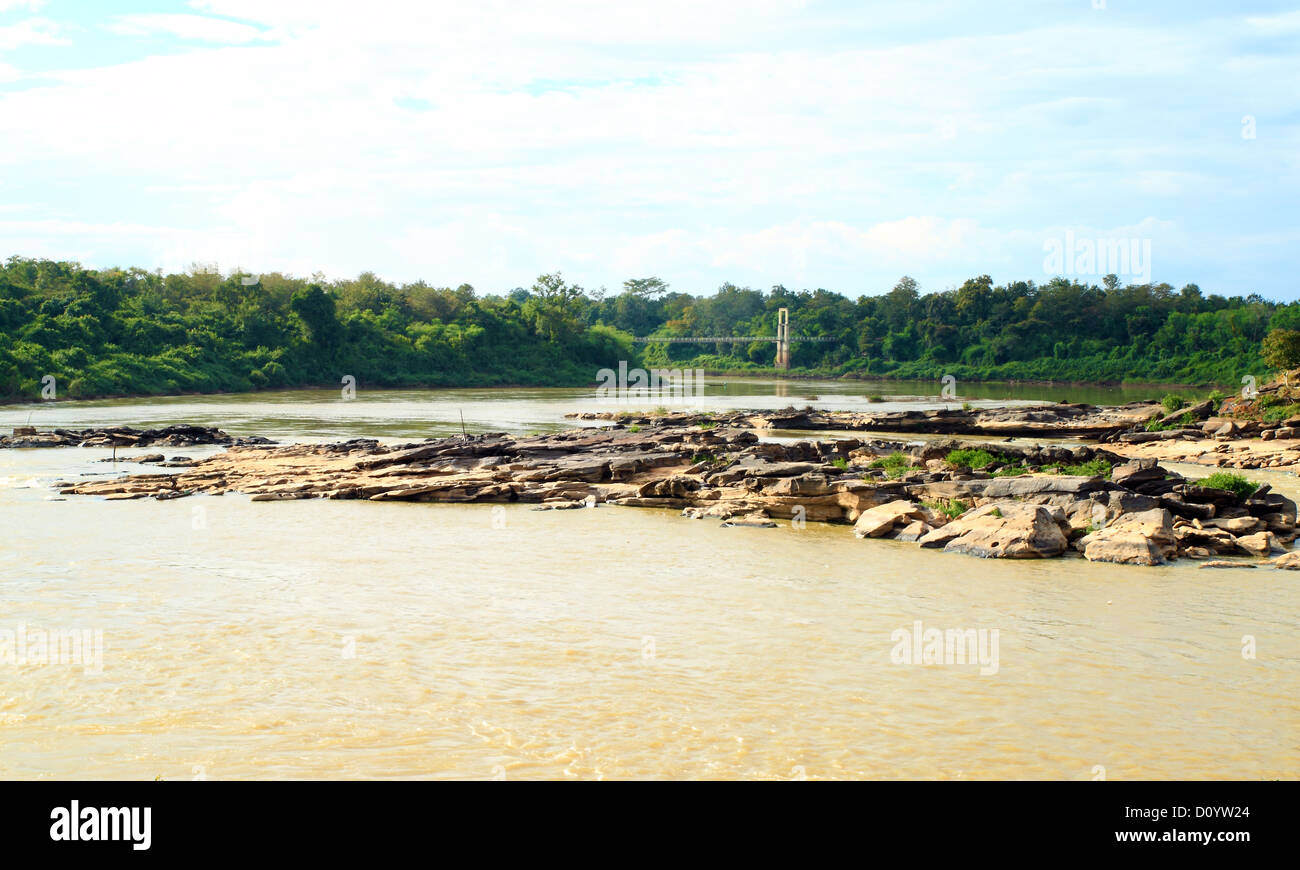Mekong river at Kaeng Tana park ,Ubon Ratchathani, Thailand Stock Photo ...
