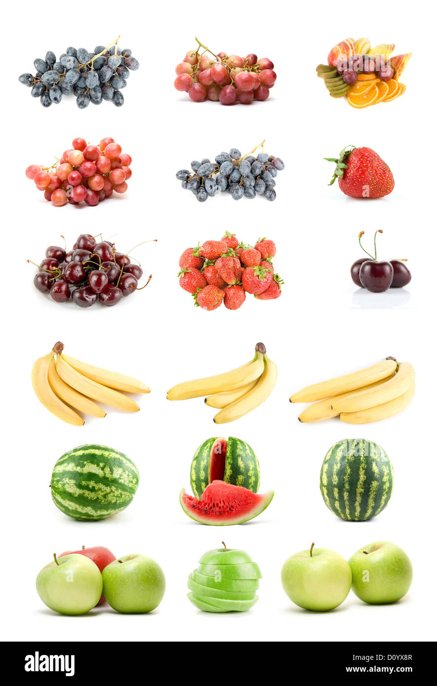 Set of fruits and vegetables Stock Photo - Alamy