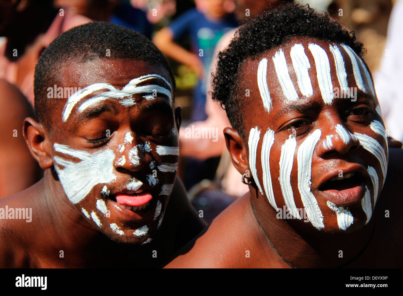 Two members of Sidhi Tribe from Junagarh of Gujarat,India Stock Photo ...