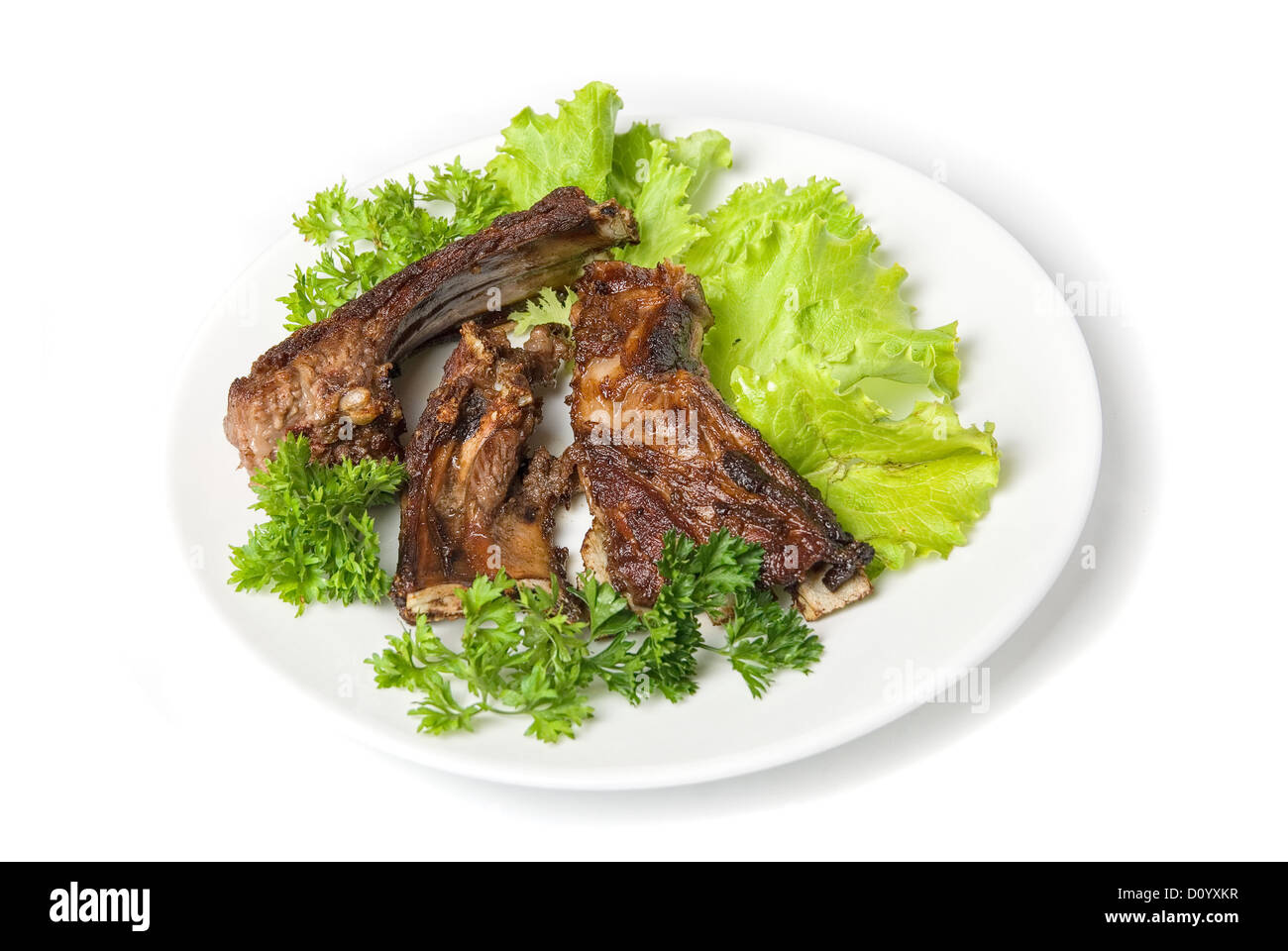 Grilled lamb meat Stock Photo - Alamy