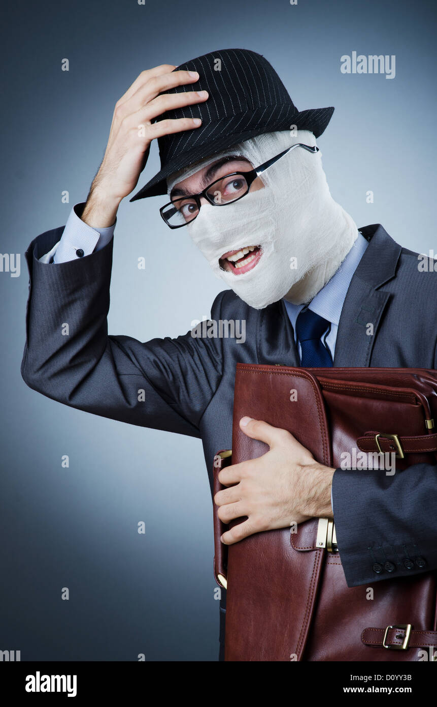 Man covered in medical bandages Stock Photo - Alamy