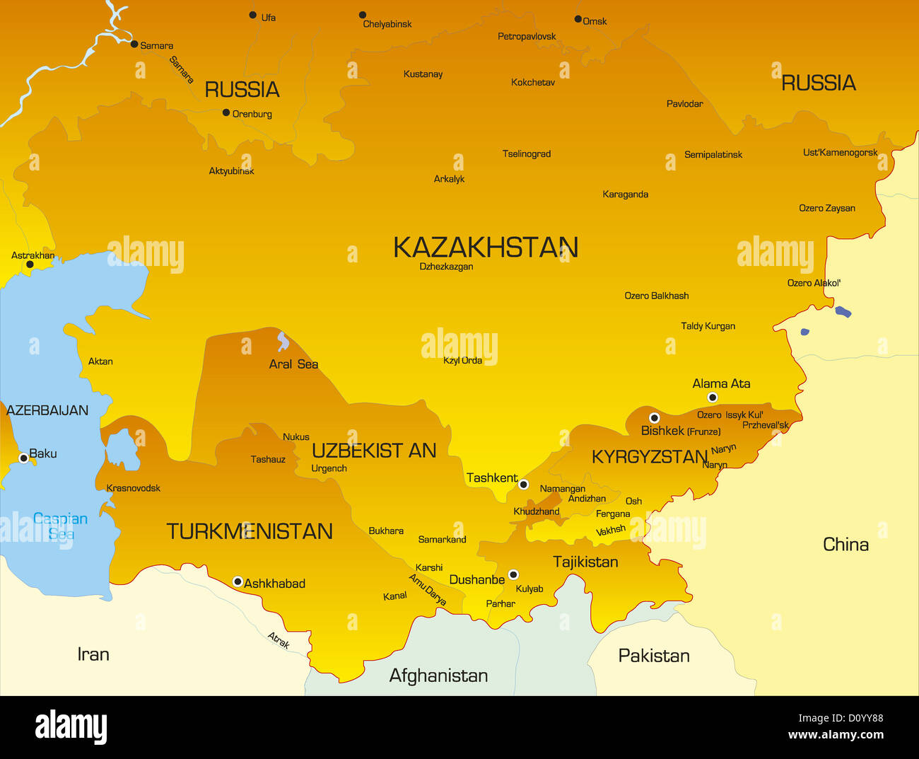Afghanistan pakistan border map hi-res stock photography and images - Alamy
