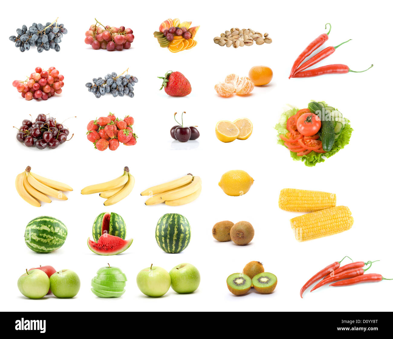 Set of fruits and vegetables Stock Photo - Alamy