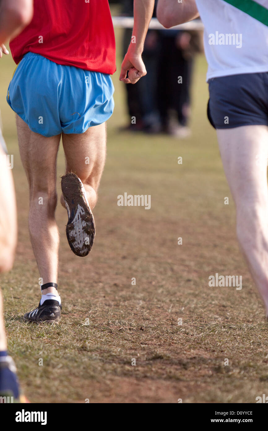 Male cross country running, England, UK Stock Photo - Alamy