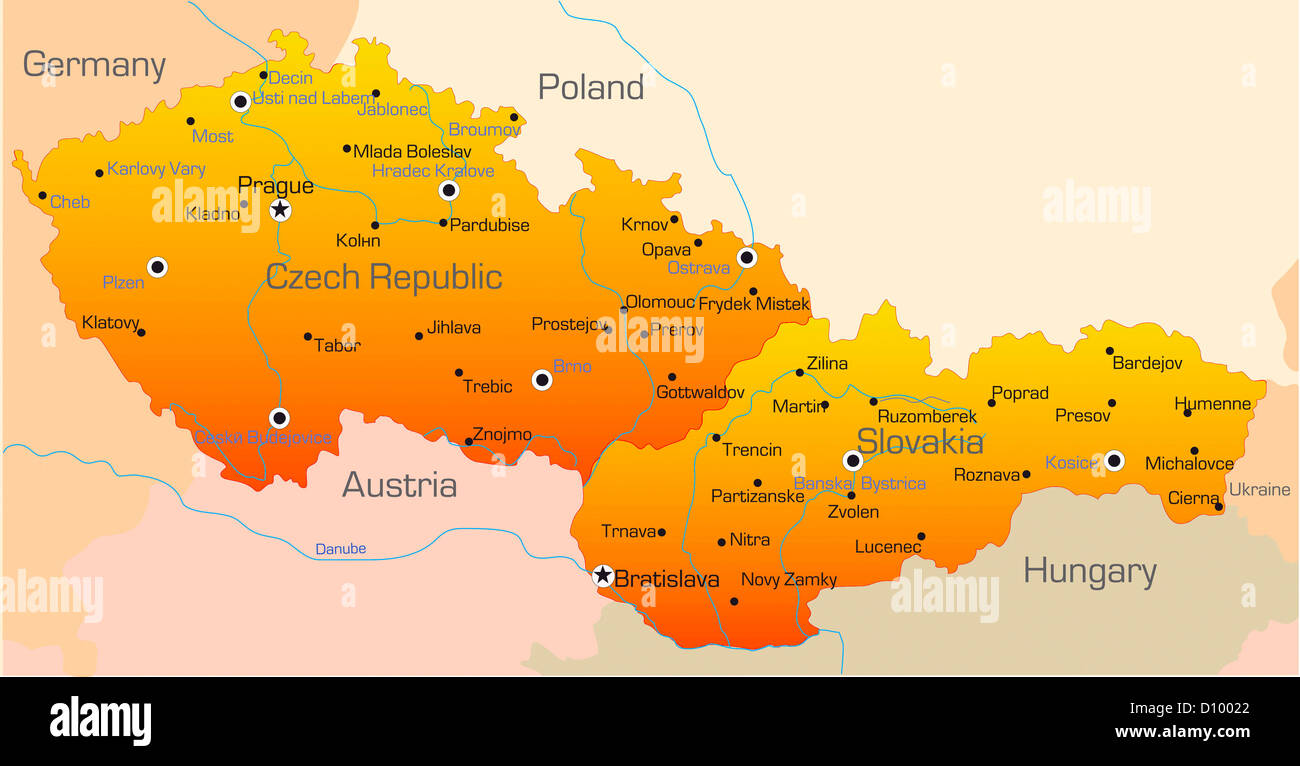 Czech Republic and Slovakia Stock Photo - Alamy