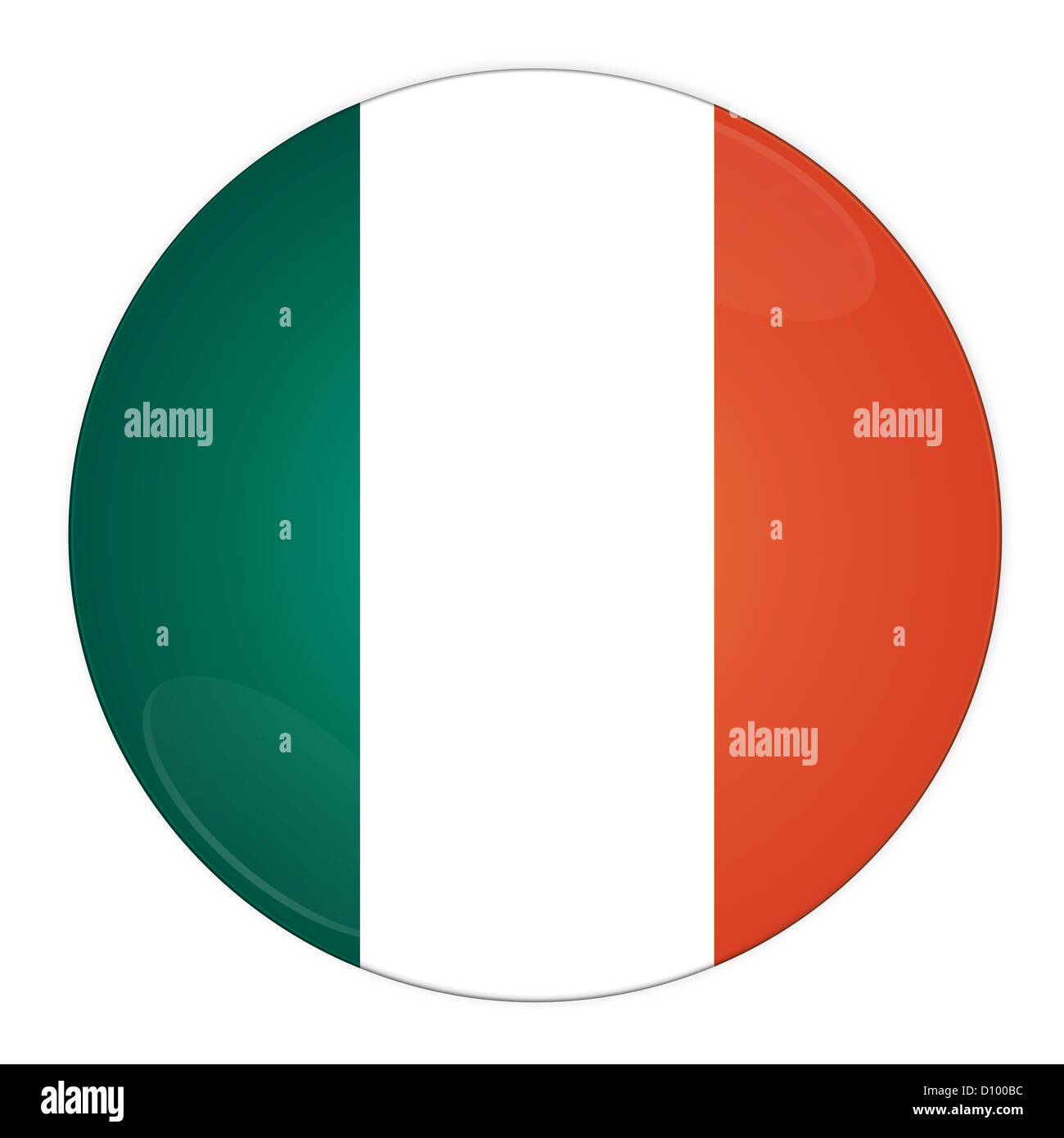 Ireland button with flag Stock Photo - Alamy
