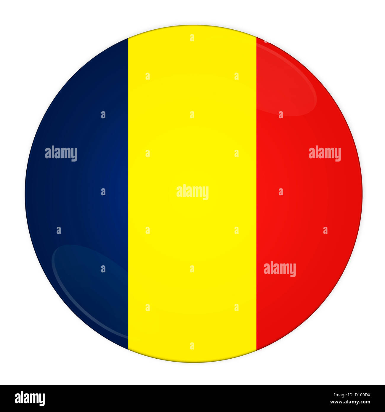 Romania button with flag Stock Photo - Alamy