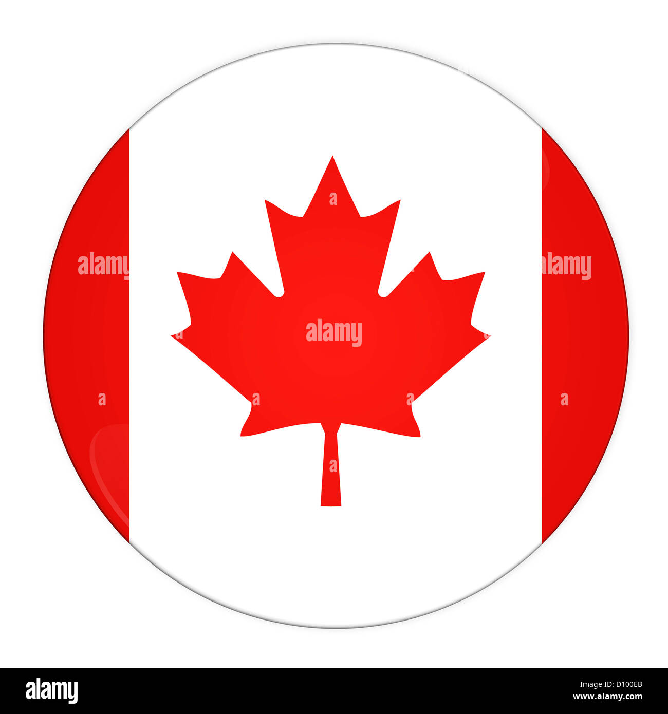 Canada button with flag Stock Photo - Alamy